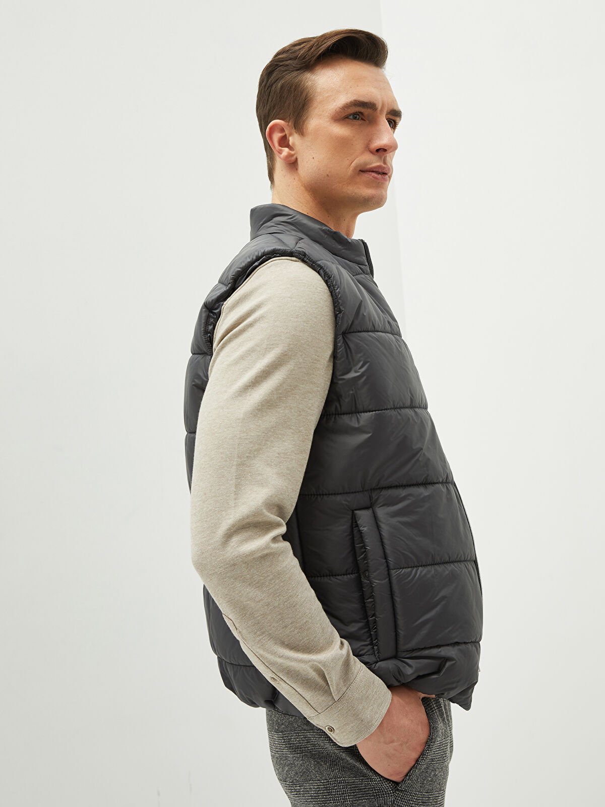 LCW VISION Slim Fit Dik Yaka Erkek Şişme Yelek