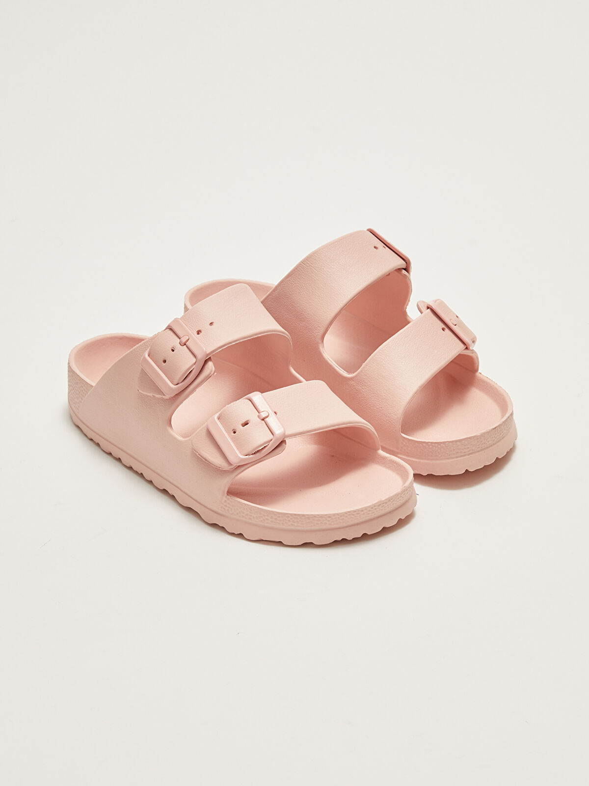 Çift Bantlı Toka Detaylı Kadın Plaj Terliği