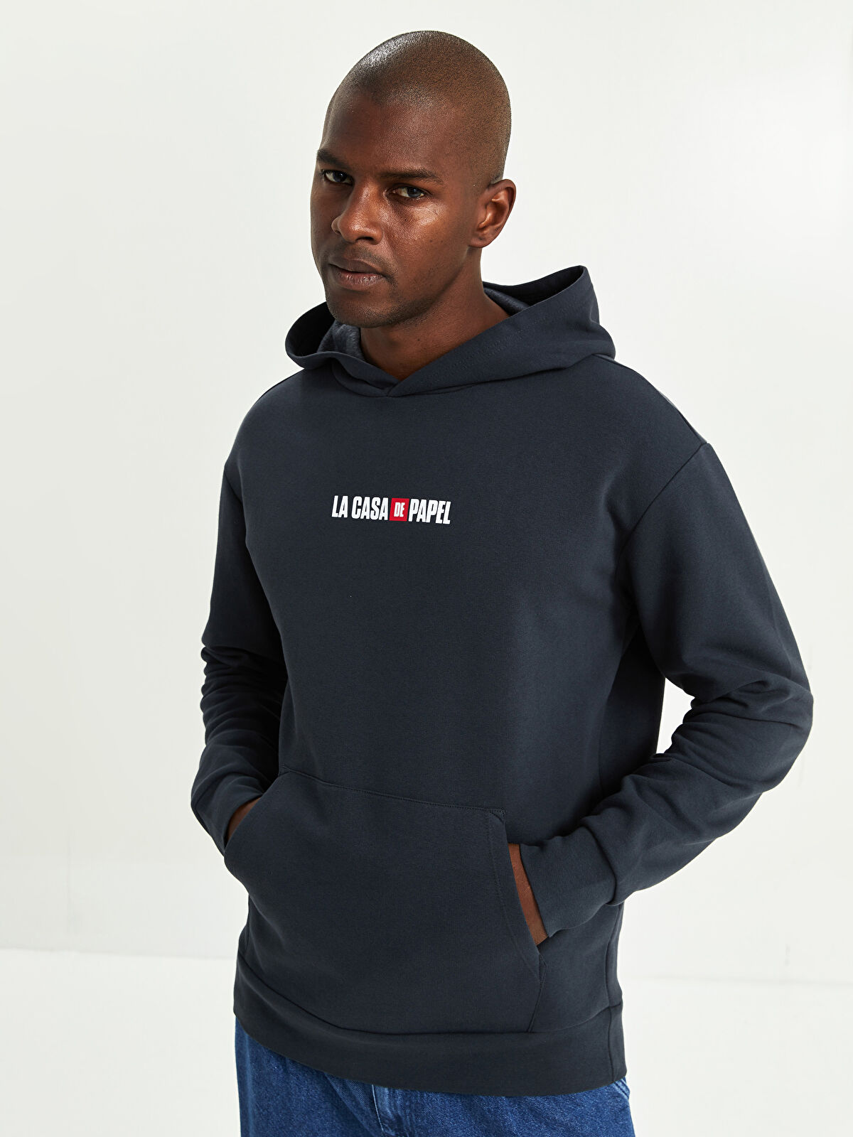 XSIDE Oversize Kapüşonlu Uzun Kollu La Casa De Papel Baskılı Erkek Sweatshirt