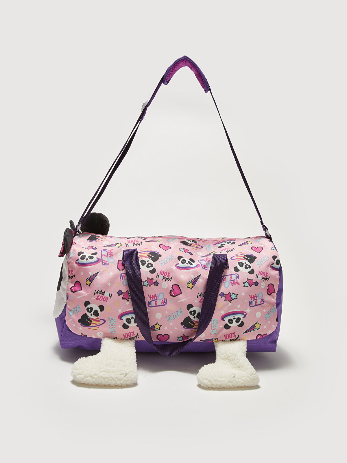 Kız Çocuk Baskılı 3D Panda Figürlü Spor Çanta Kız Çocuk Baskılı 3D Panda Figürlü Spor Çanta