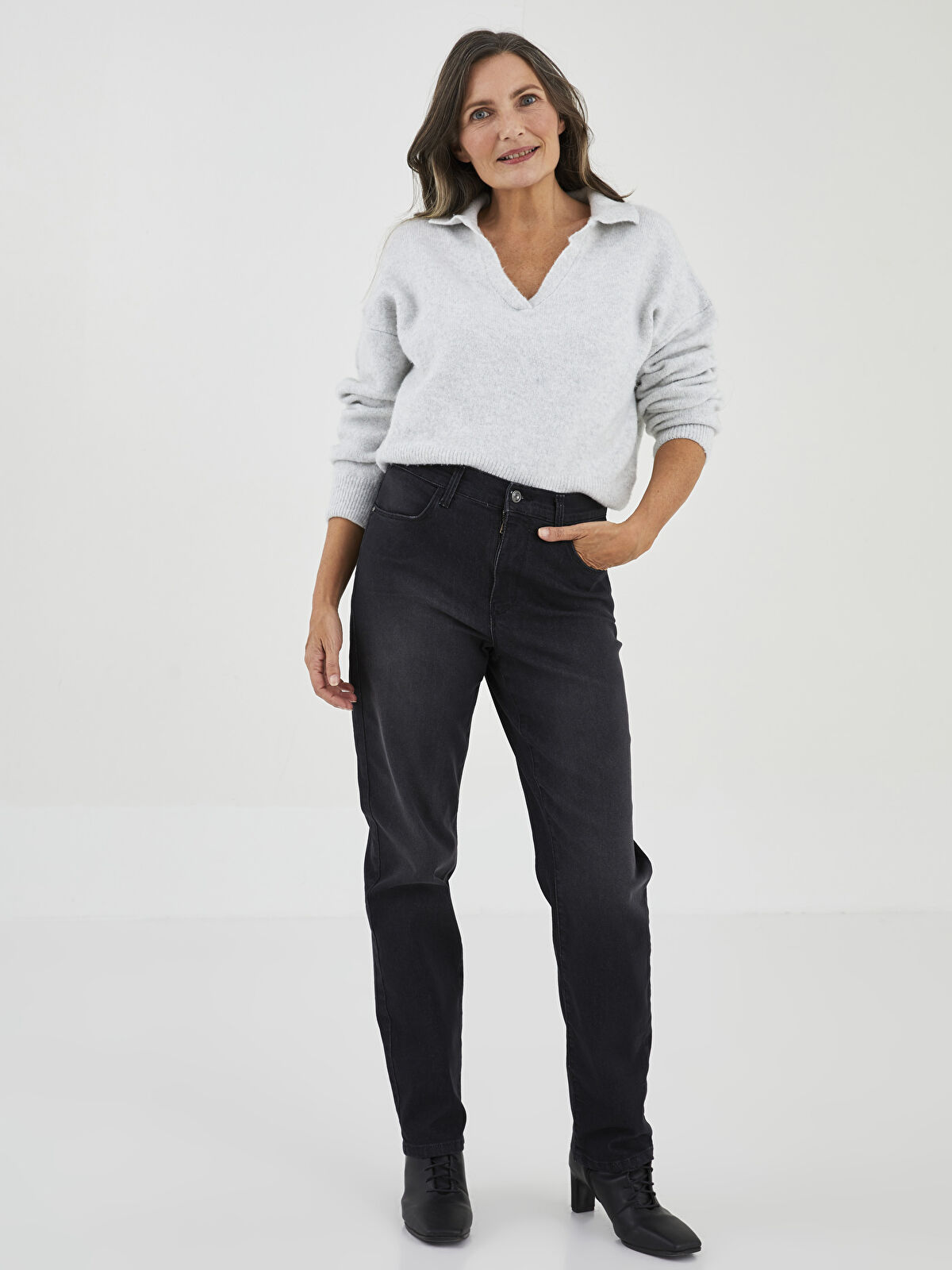 LCW GRACE Beli Lastikli Slim Fit Cep Detaylı Rodeo Kadın Jean Pantolon