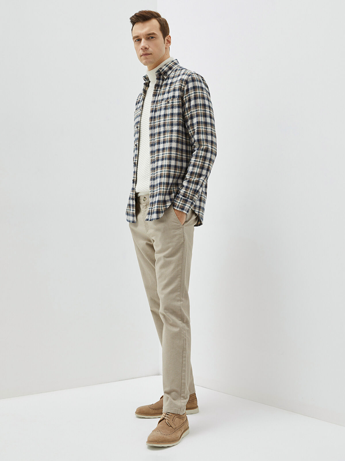 LCW CLASSIC Slim Fit Dokulu Erkek Pantolon