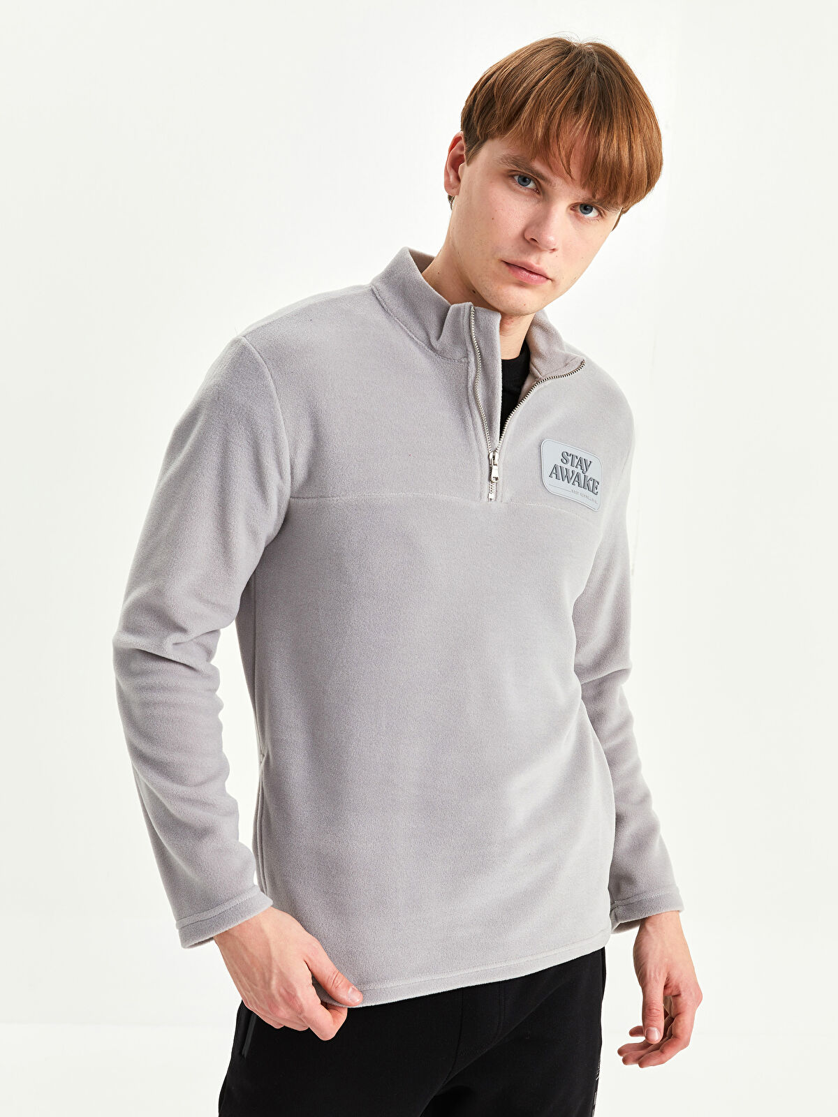 XSIDE Dik Yaka Uzun Kollu Polar Erkek Sweatshirt