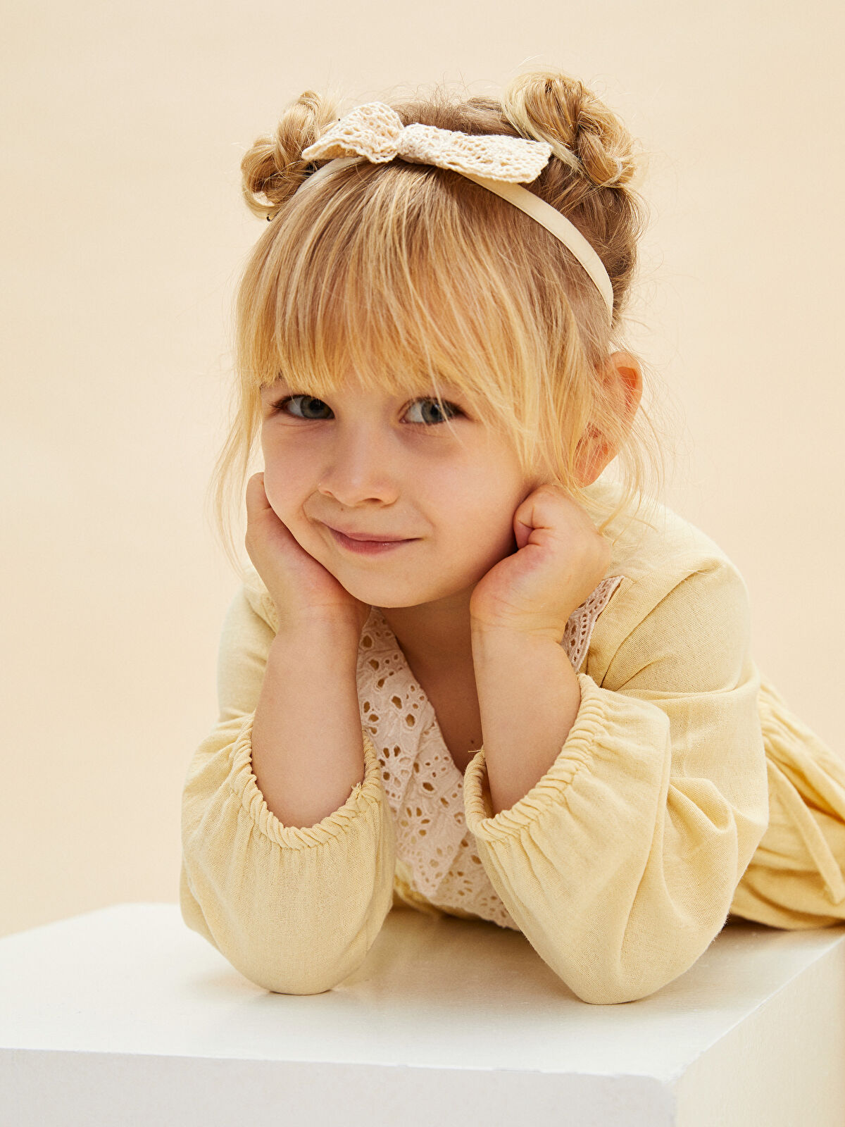 Fiyonk Detaylı Kız Bebek Saç Bandı 3'lü