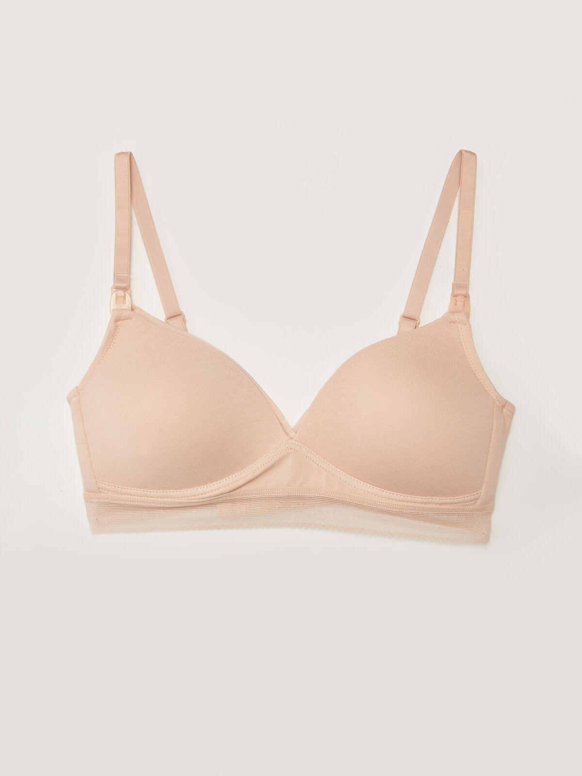 LCW DREAM Balenli Dolgusuz Düz Tişört Hamile Sütyen