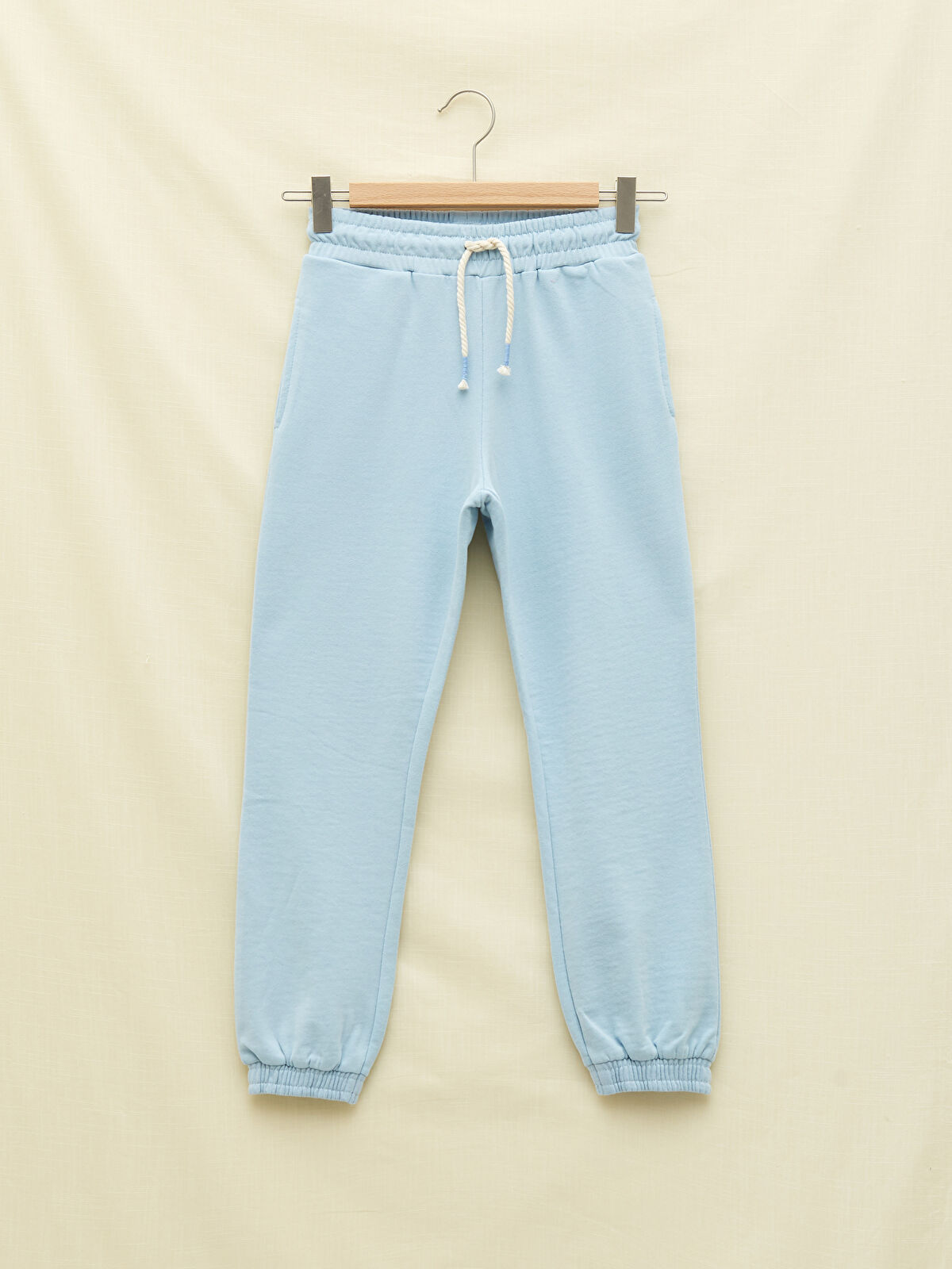 LCW GREEN Beli Lastikli Basic Organik Pamuklu Kız Çocuk Eşofman Altı