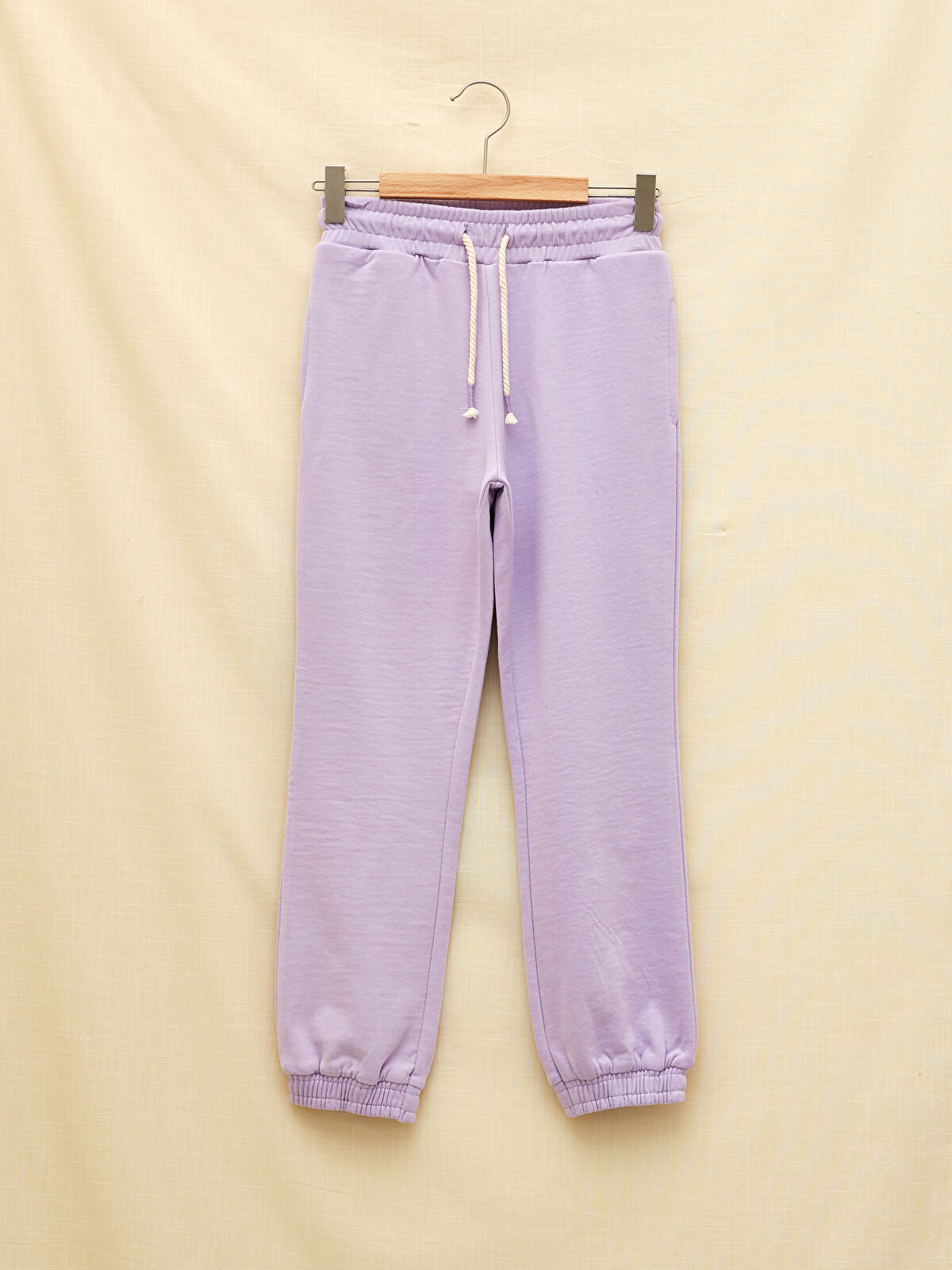 LCW GREEN Beli Lastikli Basic Organik Pamuklu Kız Çocuk Eşofman Altı