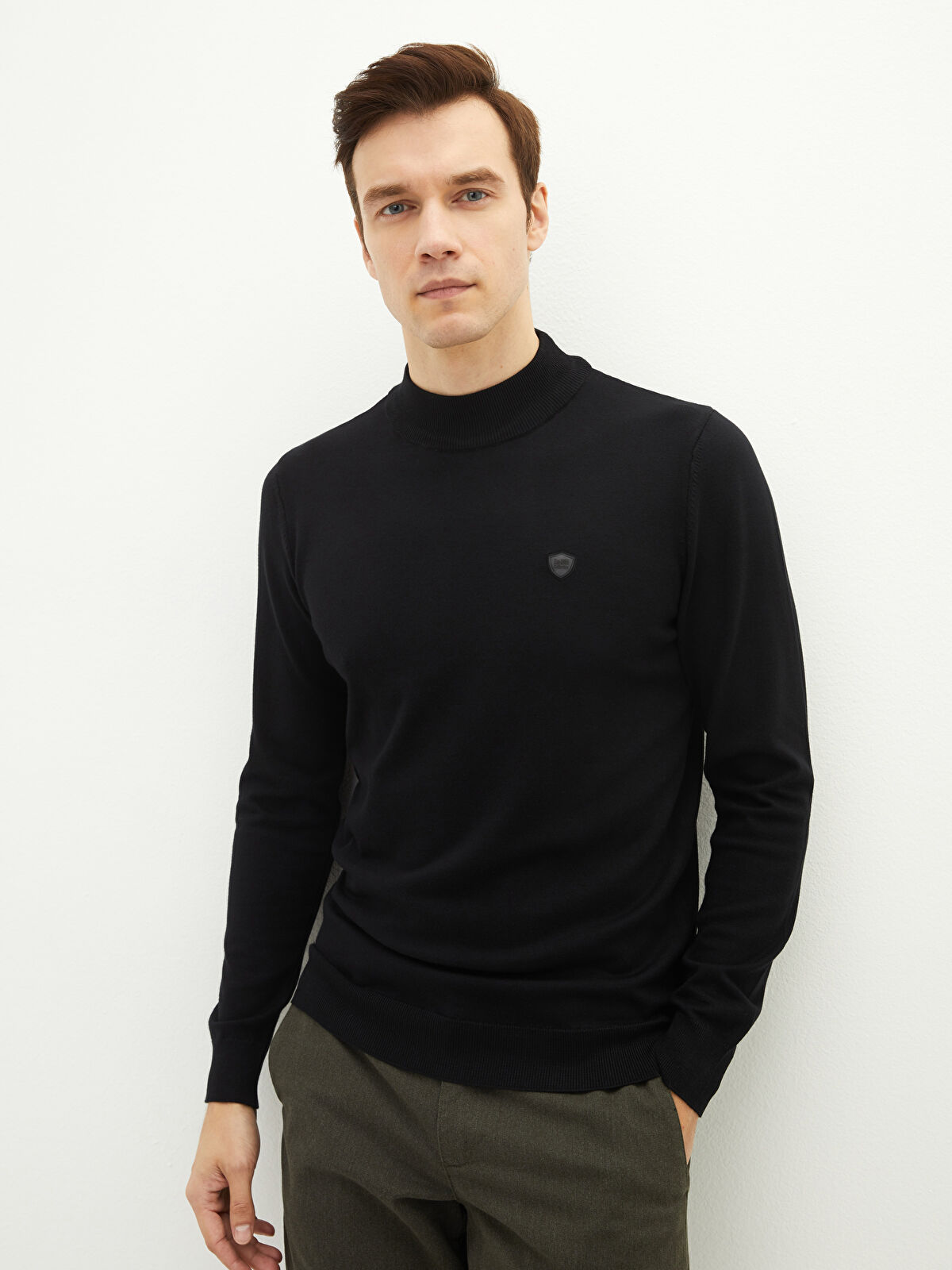 LCW BASIC Yarım Balıkçı Yaka Uzun Kollu Erkek Triko Kazak