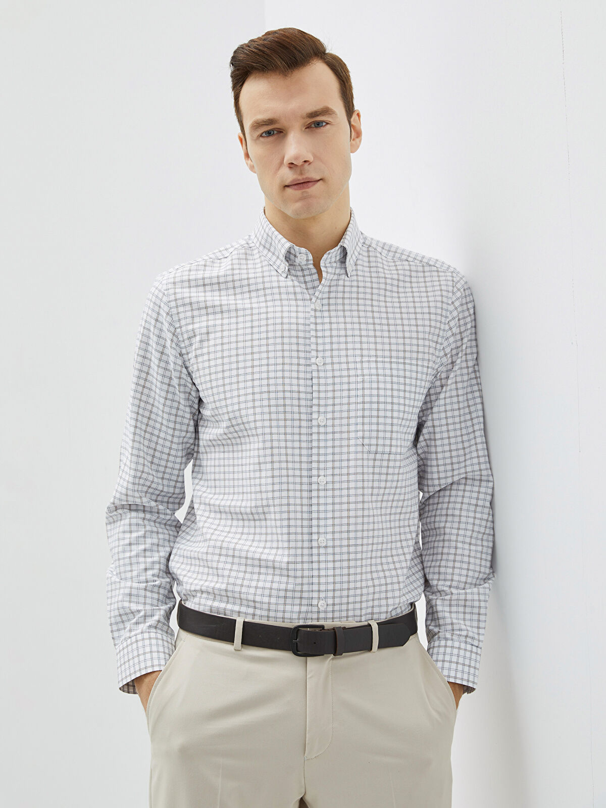 LCW FORMAL Regular Fit Uzun Kollu Ekose Erkek Gömlek