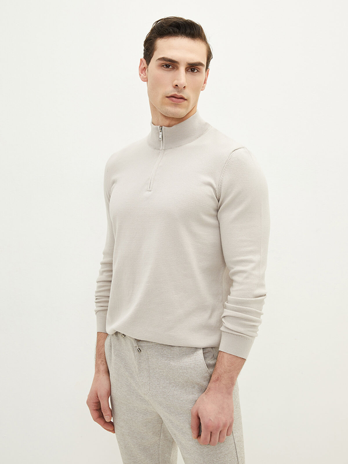 LCW VISION Balıkçı Yaka Uzun Kollu İnce Erkek Triko Kazak