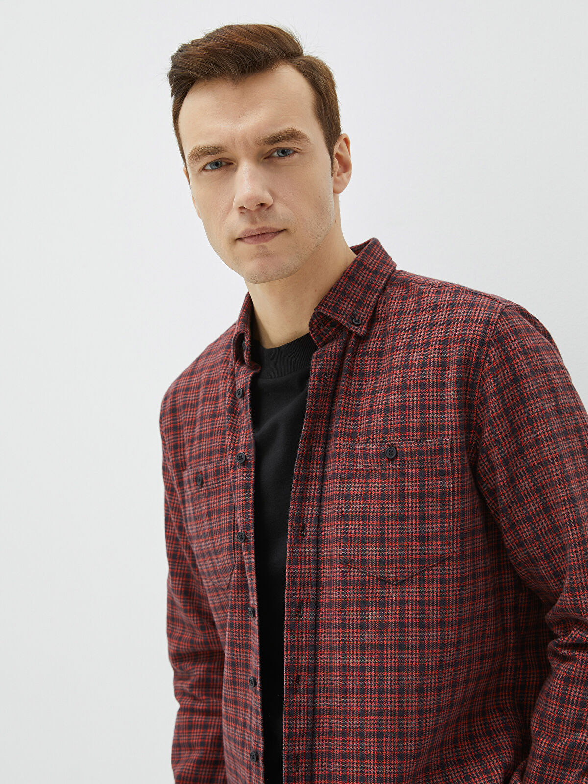 LCW CLASSIC Regular Fit Uzun Kollu Ekose Gabardin Erkek Gömlek LCW CLASSIC Regular Fit Uzun Kollu Ekose Gabardin Erkek Gömlek