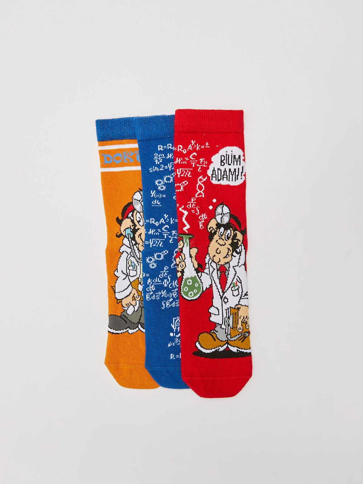 Nostaljik Maymun Desenli Erkek Çocuk Soket Çorap 3'lü
