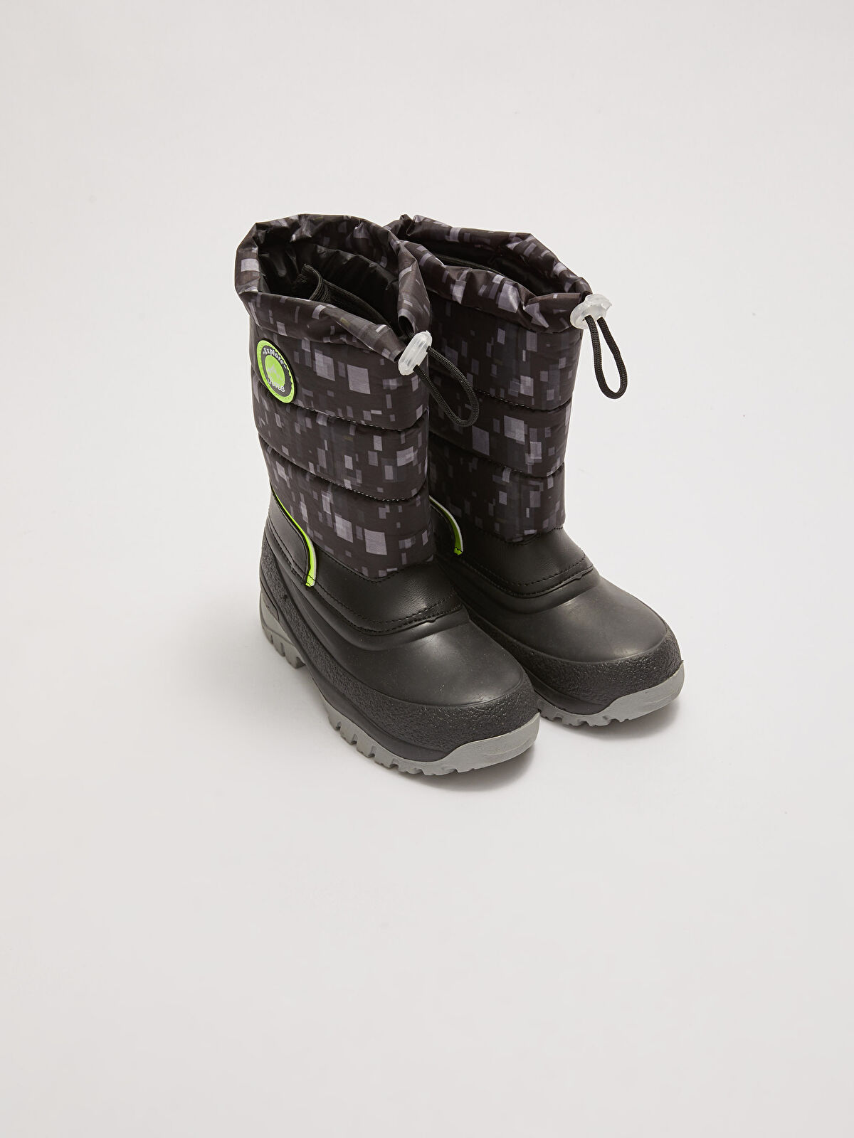 Baskılı Elastik Bağcıklı Erkek Çocuk Kar Botu