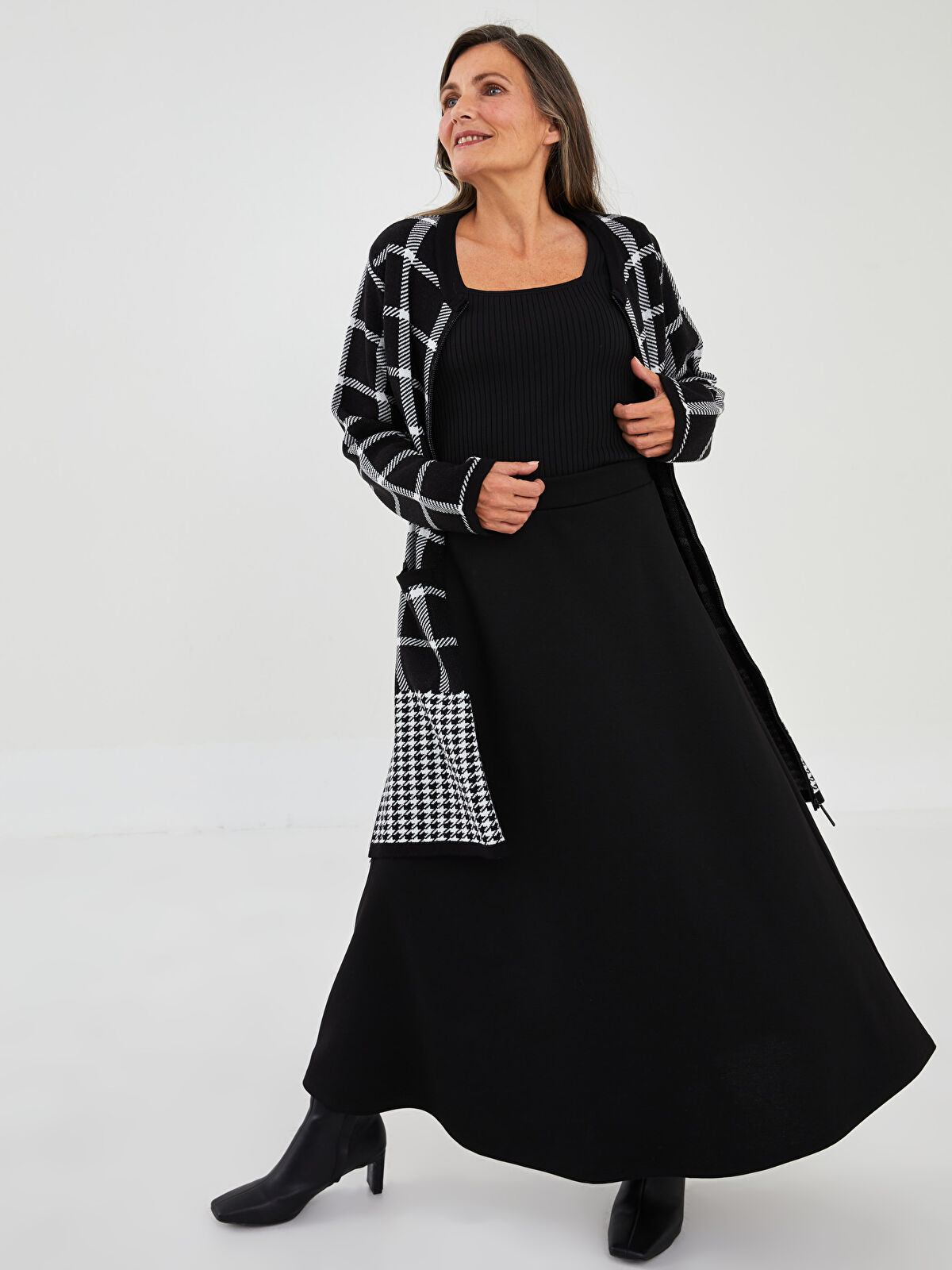 LCW GRACE Beli Lastikli Düz Kadın Kloş Etek