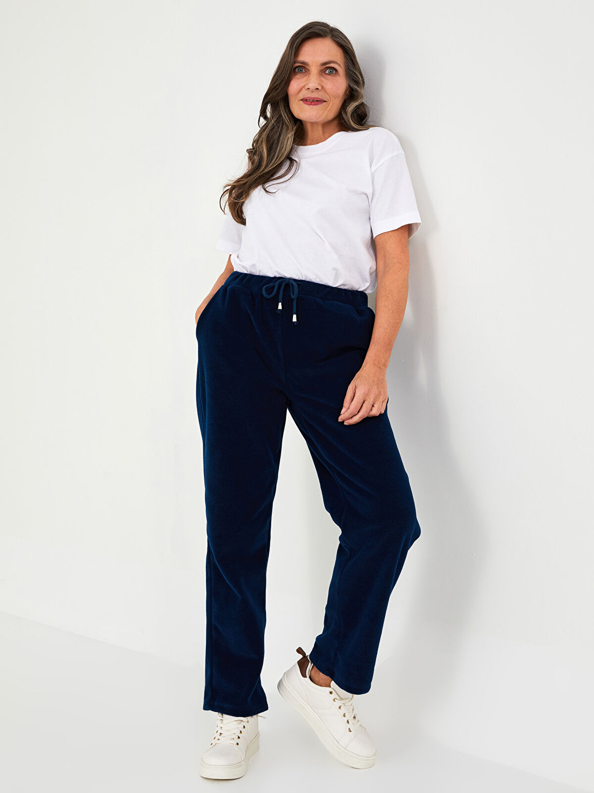 LCW GRACE Beli Lastikli Düz Cep Detaylı Polar Kadın Eşofman Altı