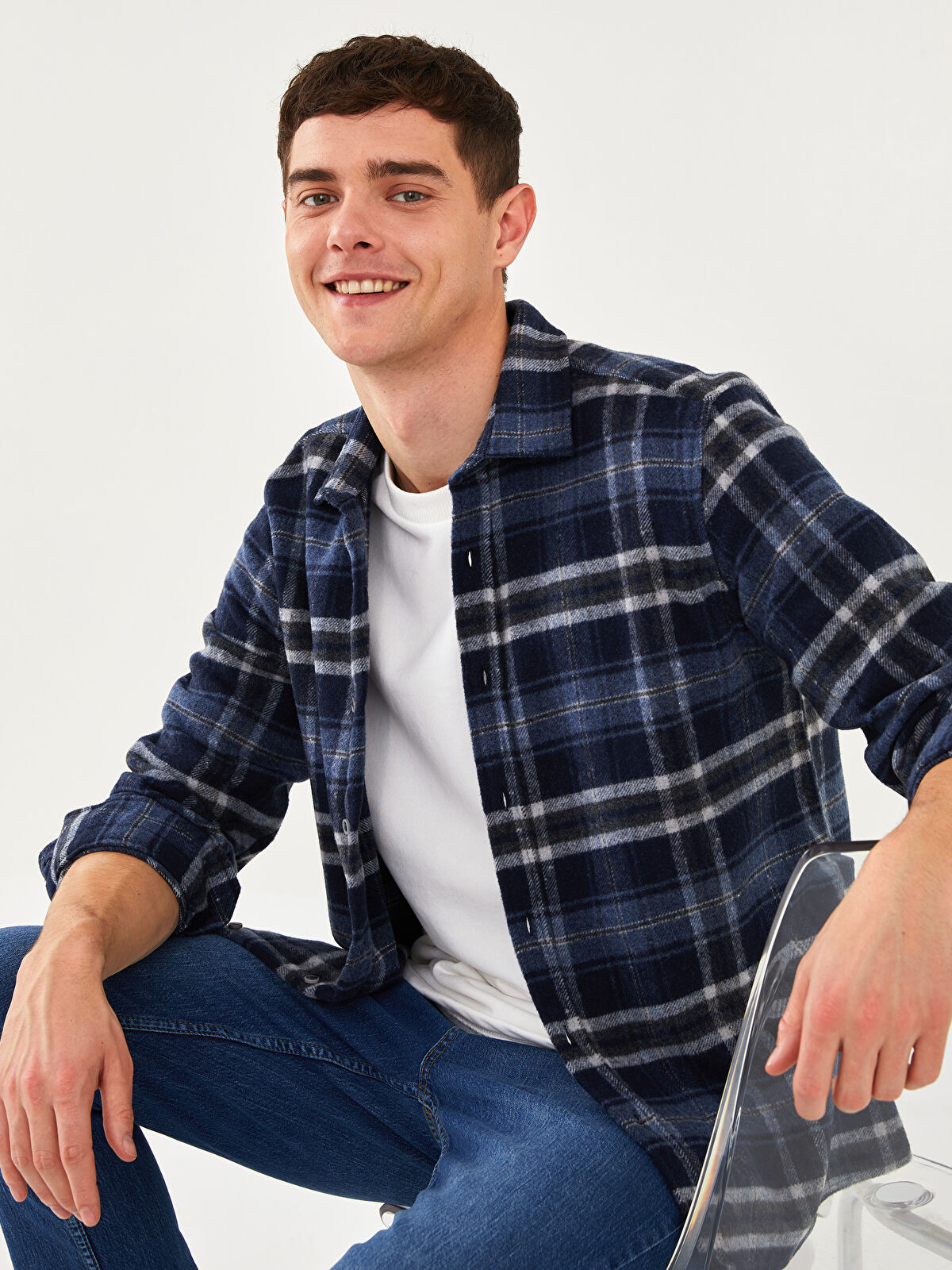 XSIDE Standart Fit Ekose Erkek Gömlek Ceket