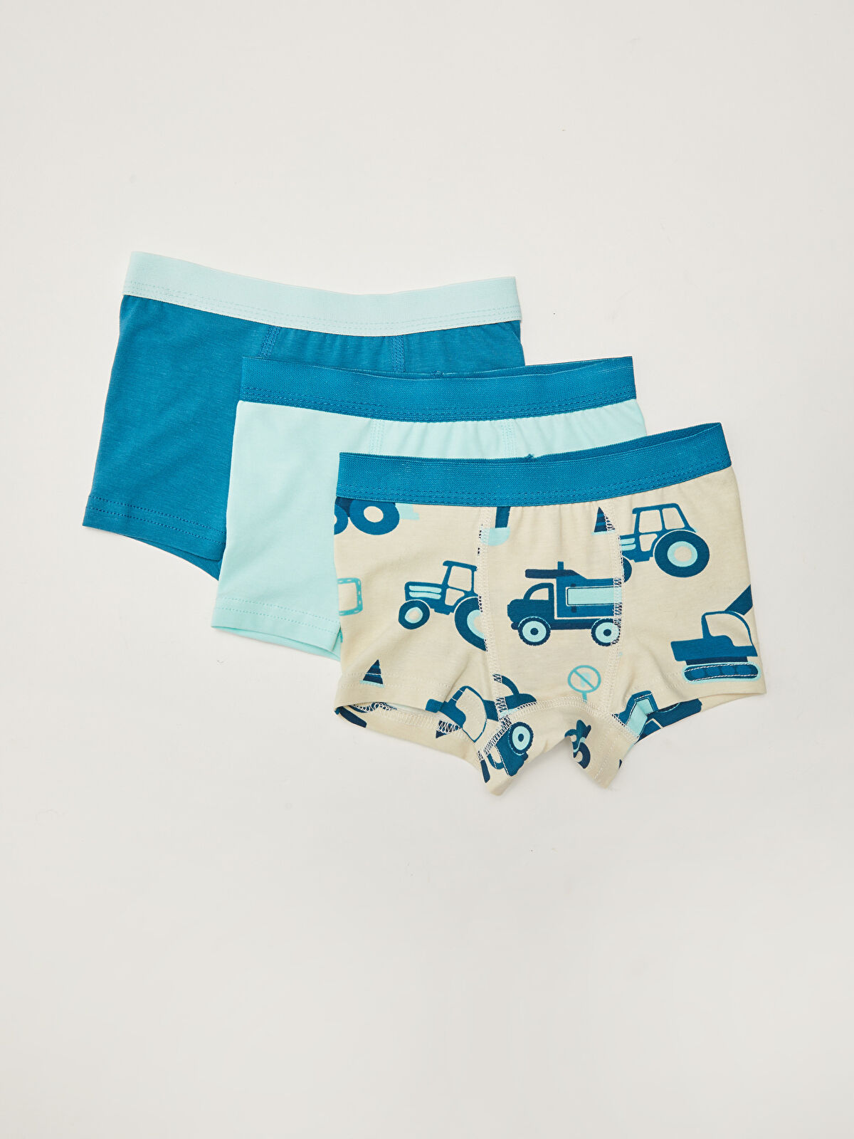 Beli Lastikli Erkek Bebek Boxer 3'lü