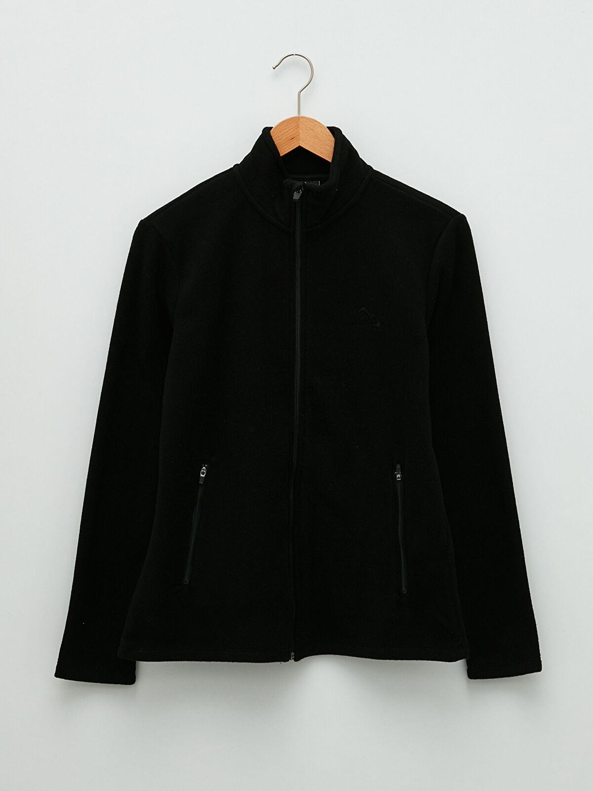 Dik Yaka Düz Uzun Kollu Polar Kadın Outdoor Hırka