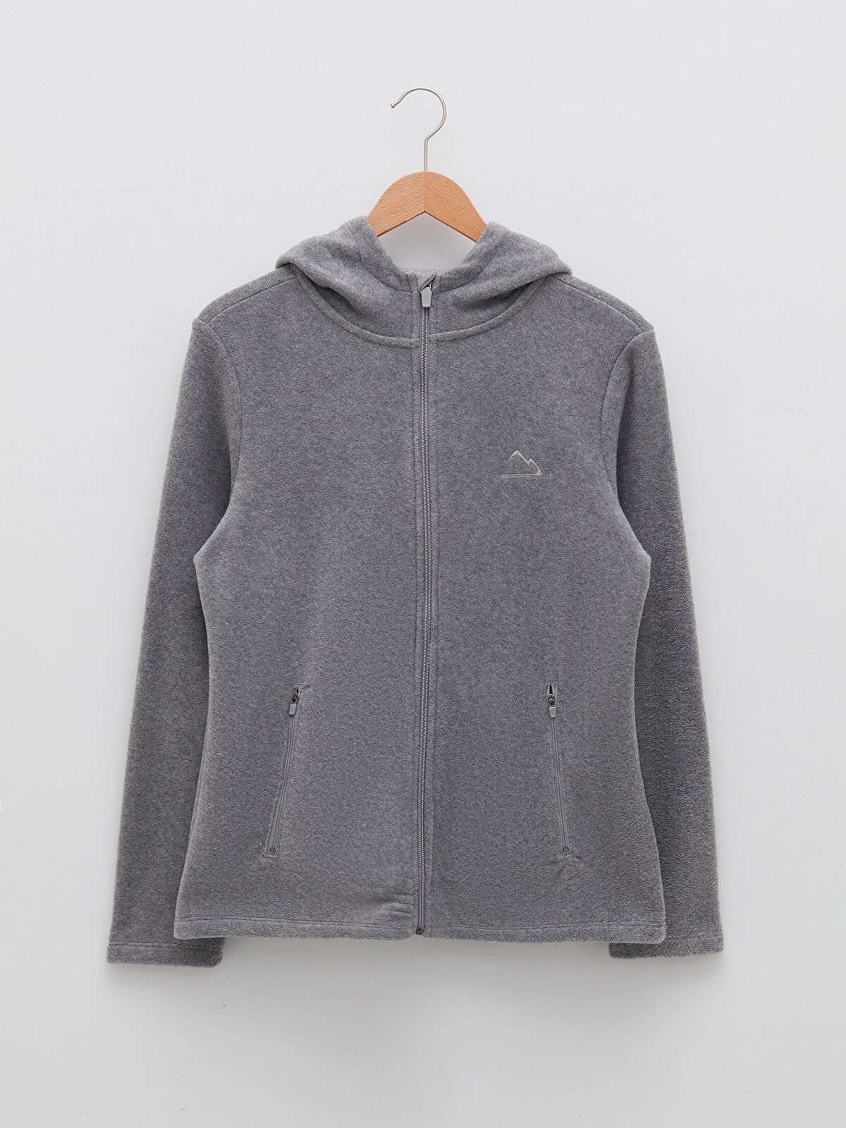 Kapüşonlu Düz Uzun Kollu Kadın Outdoor Hırka