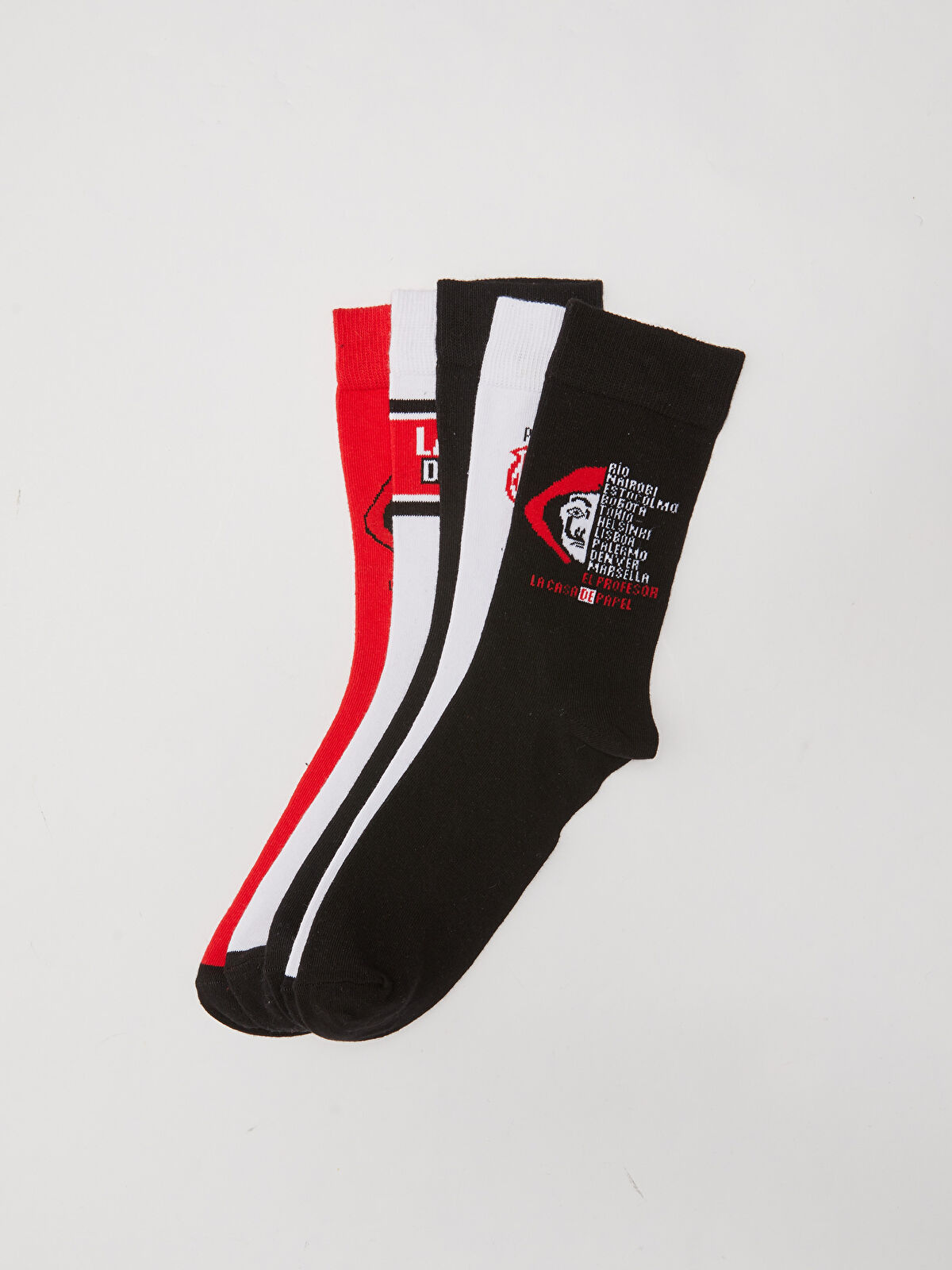 La Casa De Papel Baskılı Erkek Soket Çorap 5'li