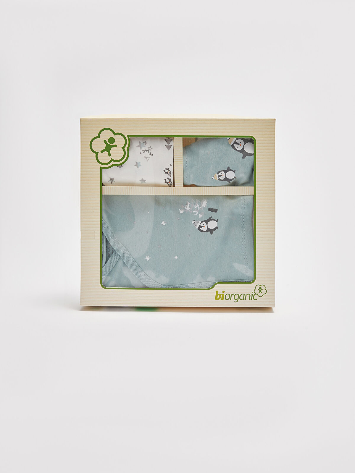 Bi Baby Baskılı Erkek Bebek Kutulu Hastane Çıkış Seti 5'li