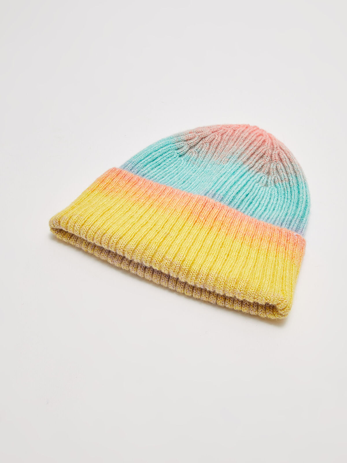 Renk Bloklu Kız Çocuk Triko Bere