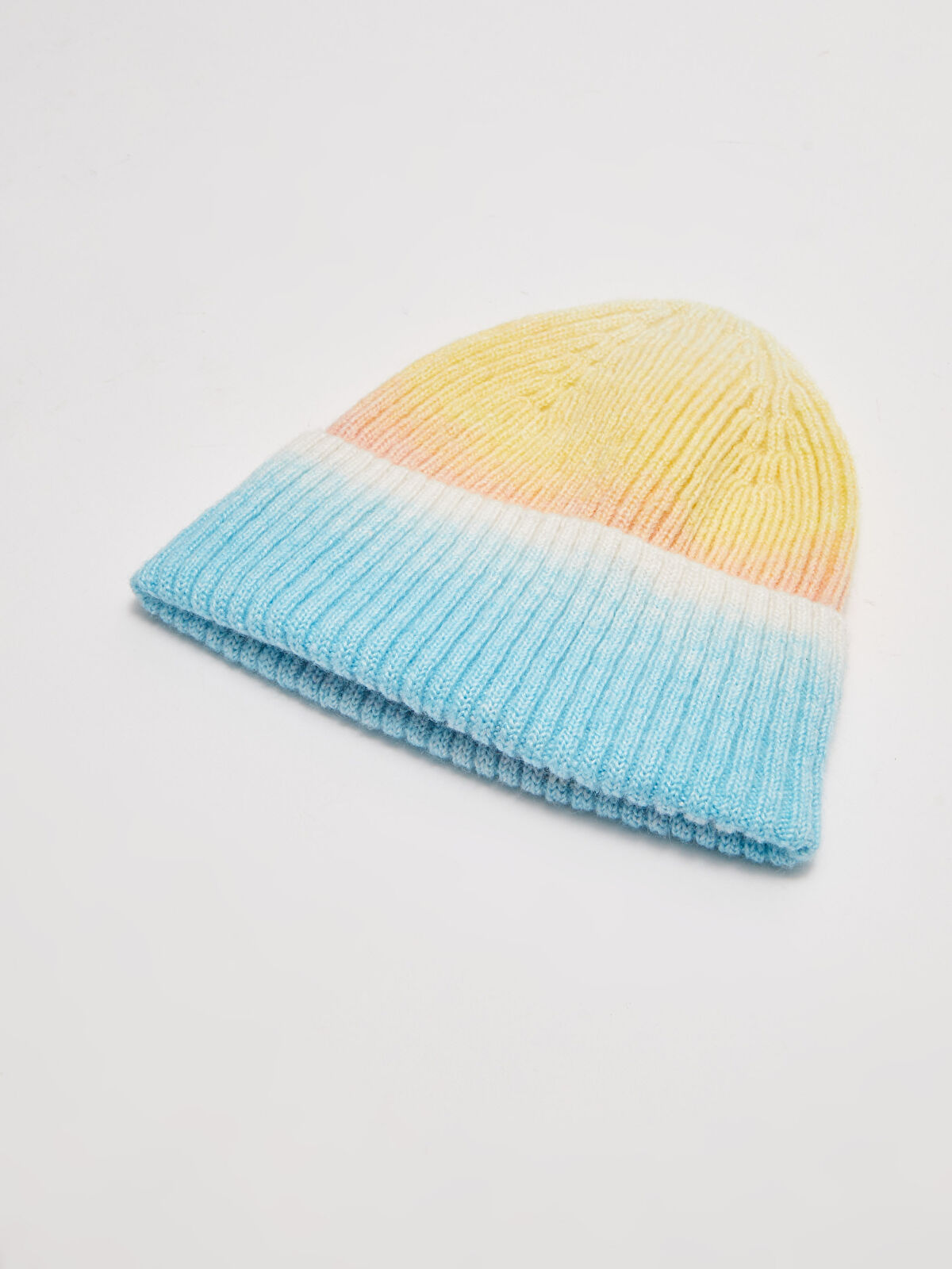 Renk Bloklu Kız Çocuk Triko Bere