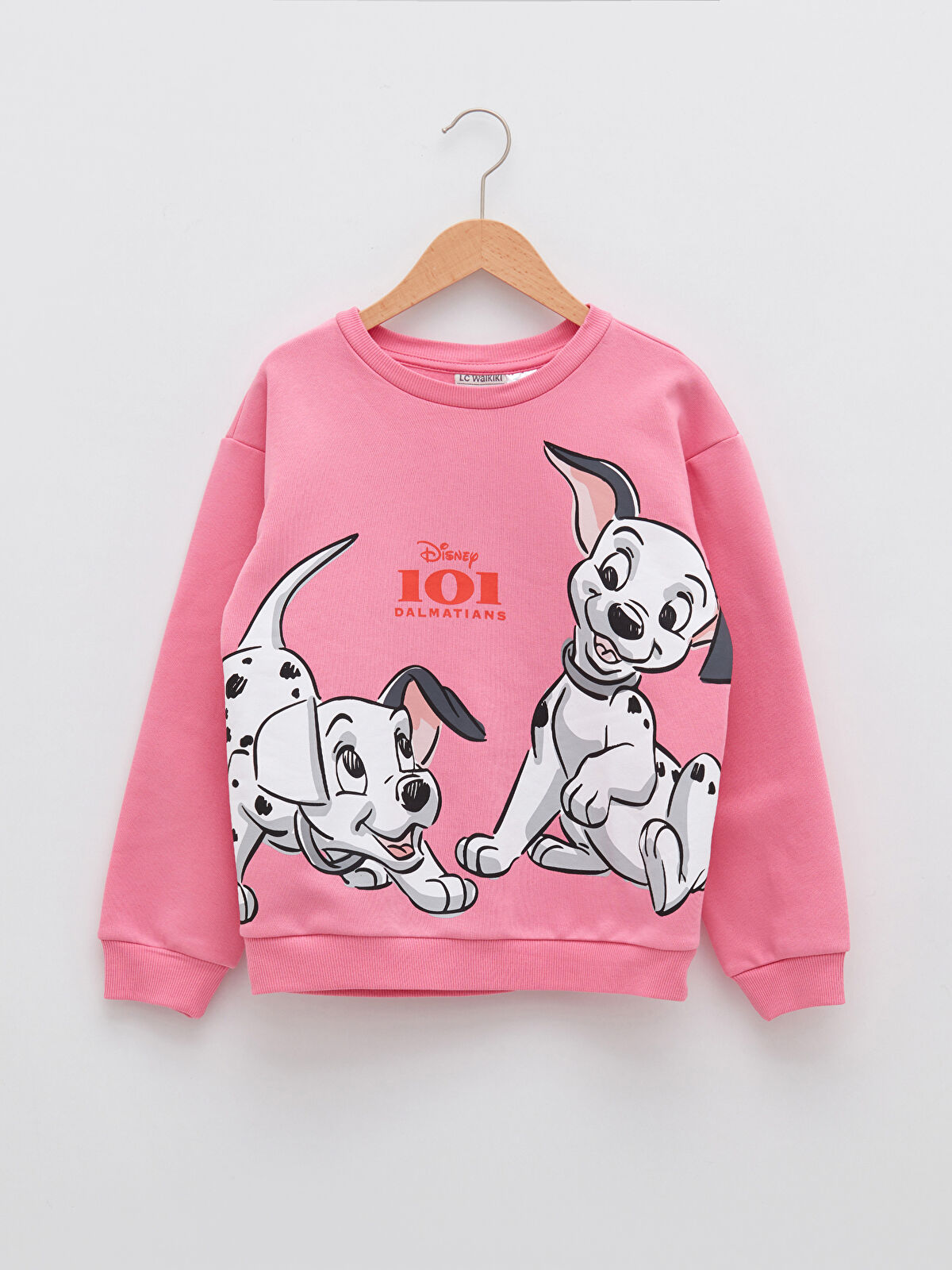 Bisiklet Yaka 101 Dalmaçya Baskılı Kız Çocuk Sweatshirt