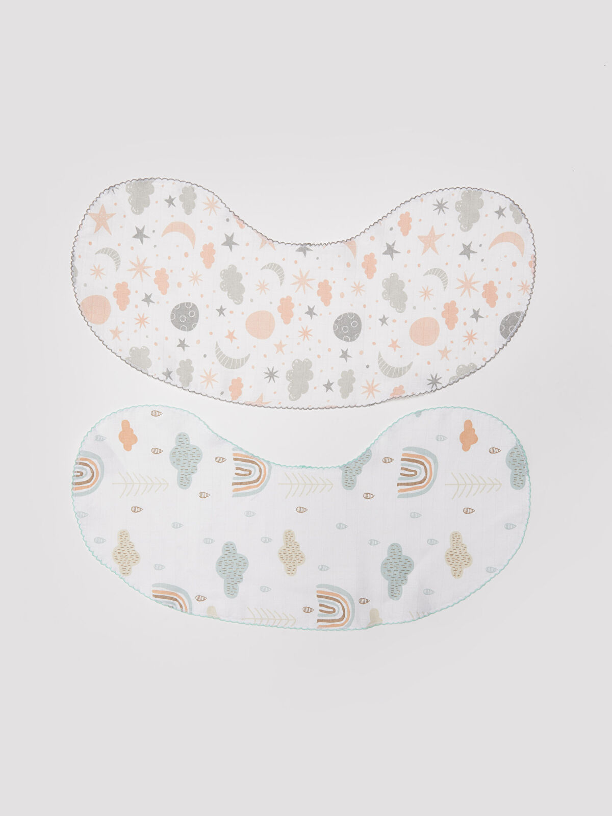 Desenli Pamuklu Erkek Bebek Omuz Bezi 2'li