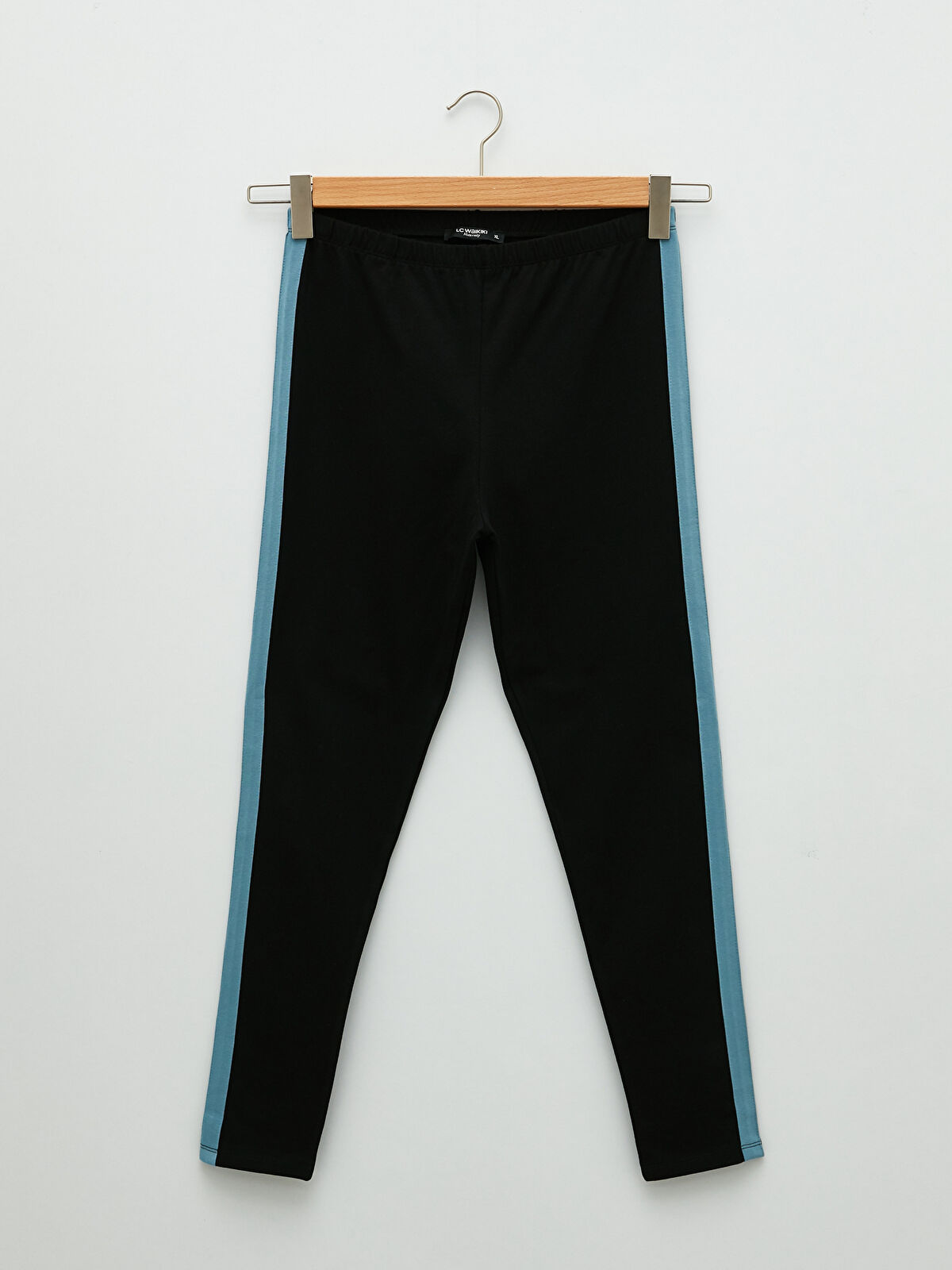 Büyük Beden Beli Lastikli Şerit Detaylı Kadın Tayt