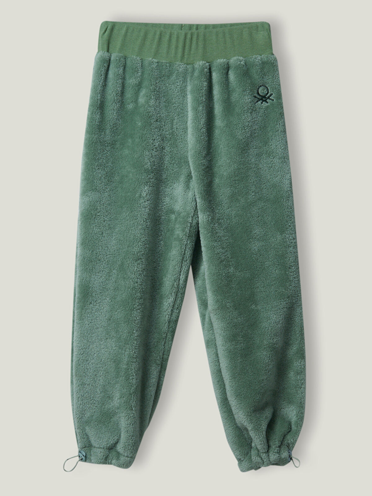 Benetton Beli Lastikli Nakış Detaylı Polar Kız Çocuk Eşofman Altı