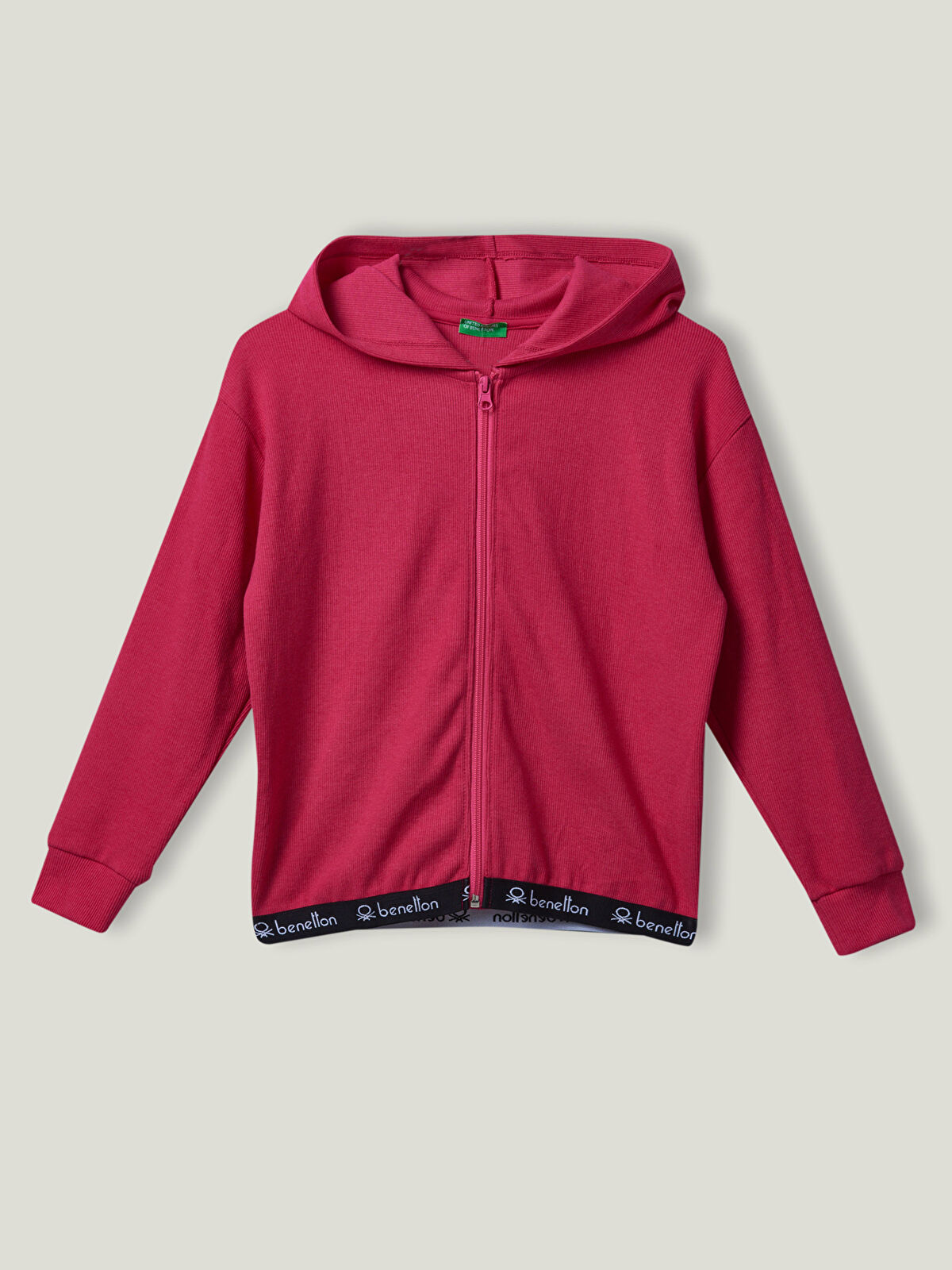Benetton Kapüşonlu Basic Uzun Kollu Kız Çocuk Fermuarlı Sweatshirt Benetton Kapüşonlu Basic Uzun Kollu Kız Çocuk Fermuarlı Sweatshirt