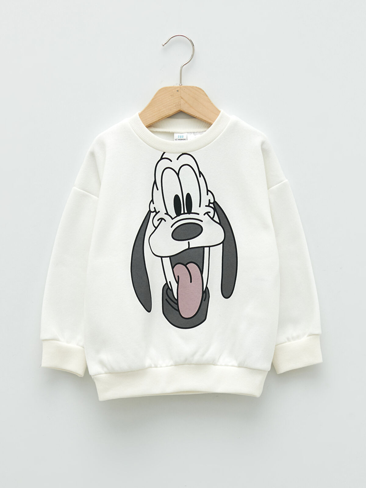 Bisiklet Yaka Uzun Kollu Pluto Baskılı Erkek Bebek Sweatshirt