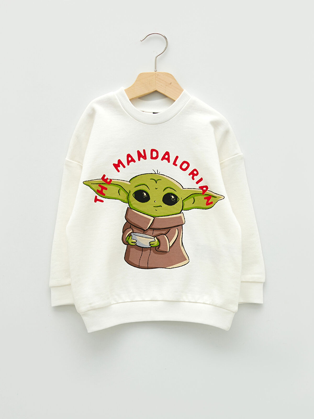 Bisiklet Yaka Uzun Kollu Star Wars Baskılı Erkek Bebek Sweatshirt