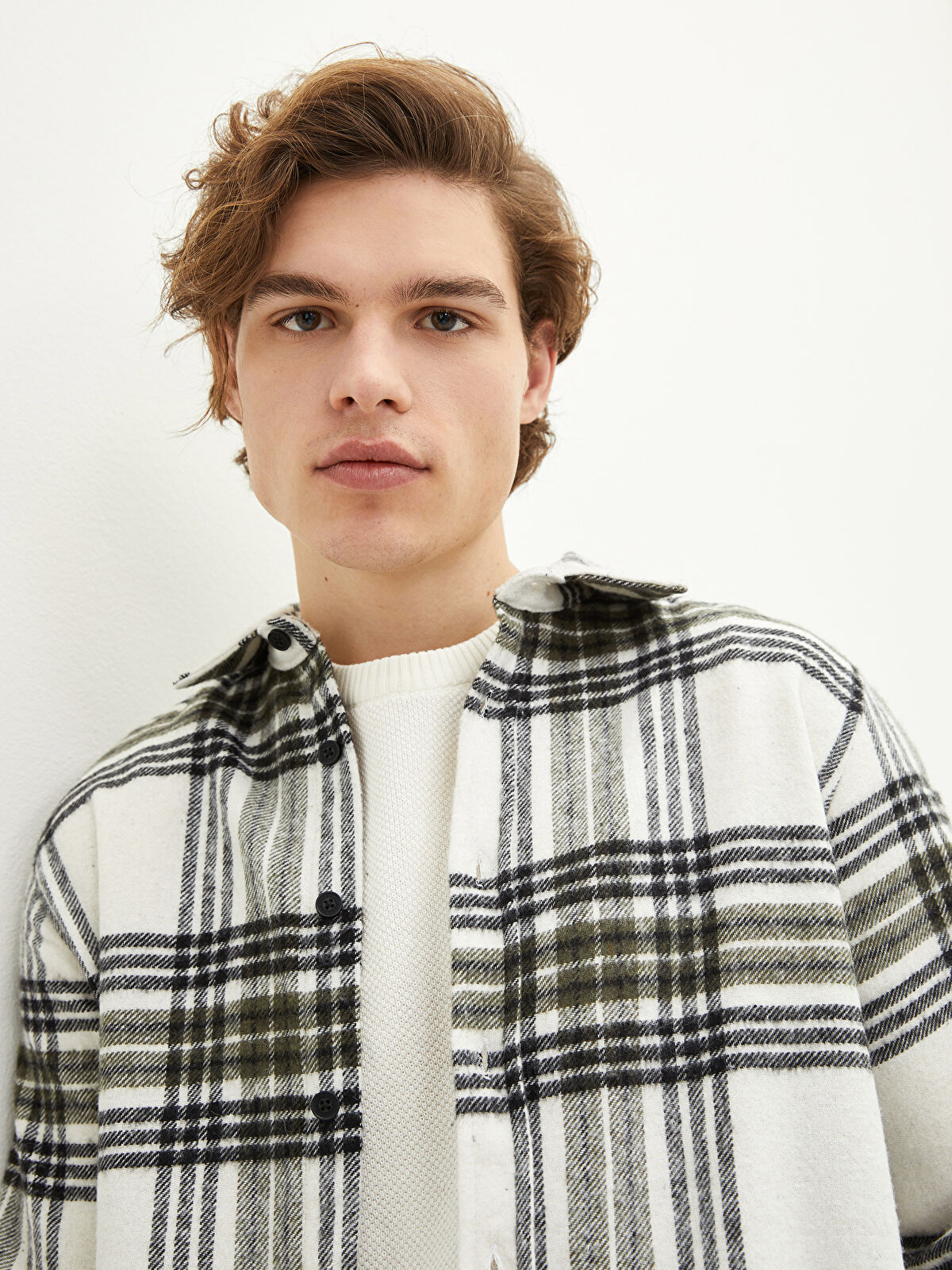 LCW CASUAL Regular Fit Uzun Kollu Ekose Erkek Gömlek Ceket