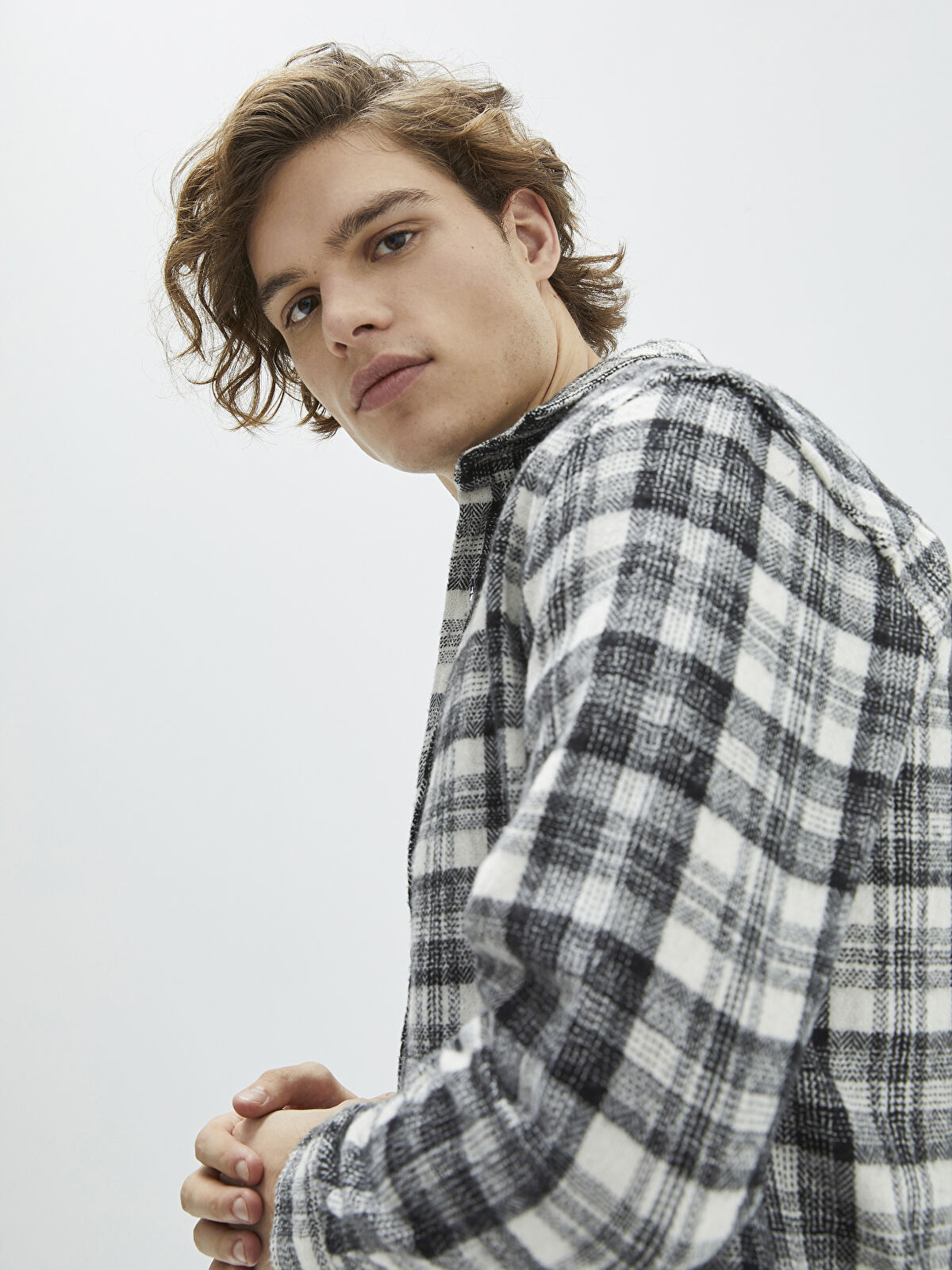 LCW CASUAL Regular Fit Uzun Kollu Ekose Erkek Gömlek Ceket