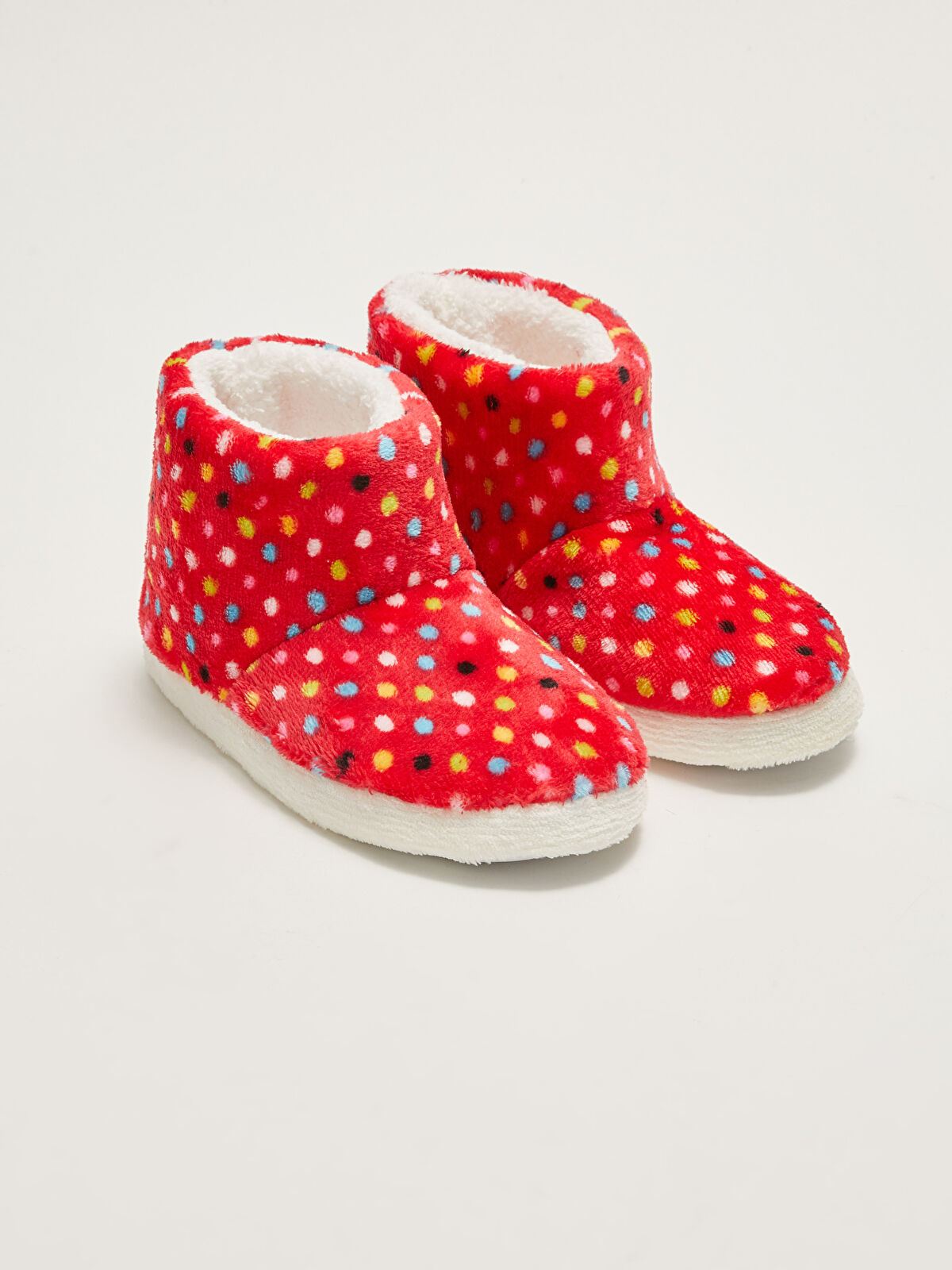 Puantiye Desenli Pelüş Kız Çocuk Ev Botu