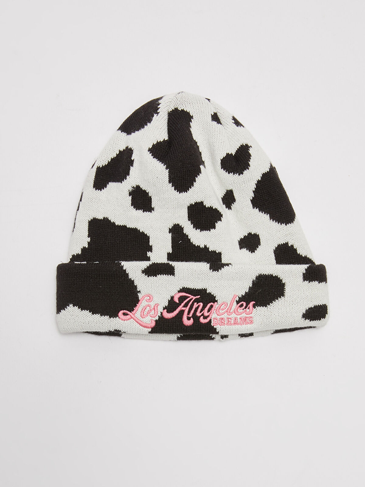 Yazı Nakışlı Kız Çocuk Triko Bere