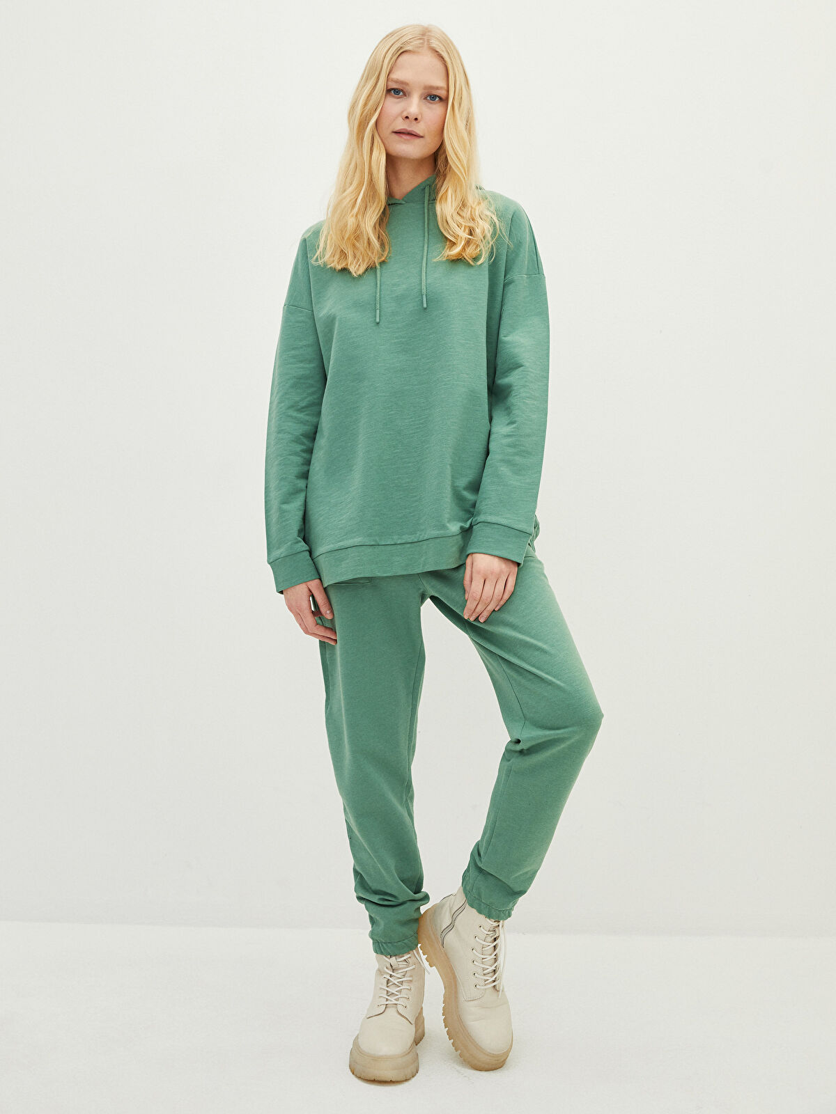 LCW BASIC Beli Lastikli Düz Cep Detaylı Kadın Jogger Eşofman Altı