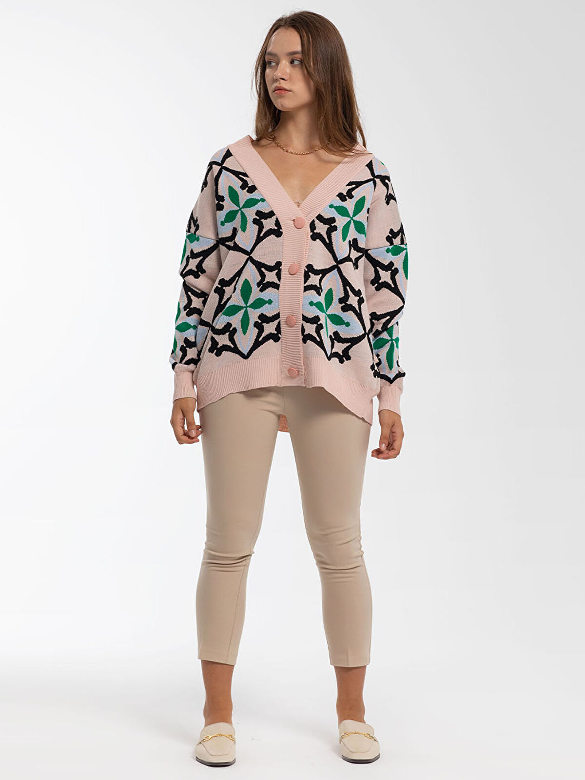 Nisan Triko Cep Detaylı Düz Kadın Pantolon Nisan Triko Cep Detaylı Düz Kadın Pantolon