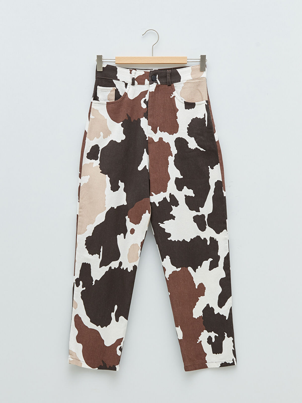 QUZU Desenli Cep Detaylı Pamuklu Kadın Pantolon QUZU Desenli Cep Detaylı Pamuklu Kadın Pantolon