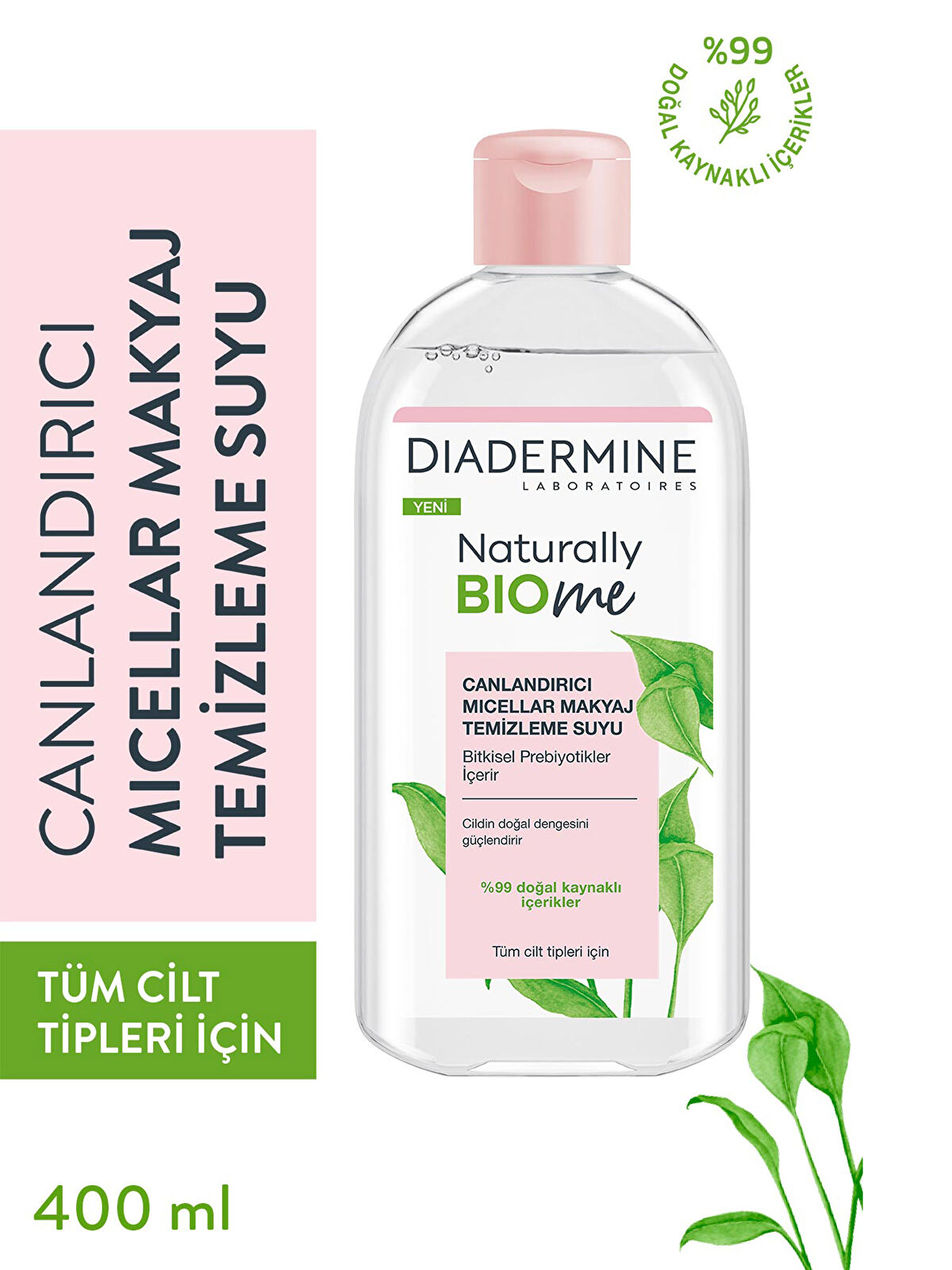 Diadermine Naturally Bio Me Canlandırıcı Micellar Makyaj Temizleme Suyu Diadermine Naturally Bio Me Canlandırıcı Micellar Makyaj Temizleme Suyu