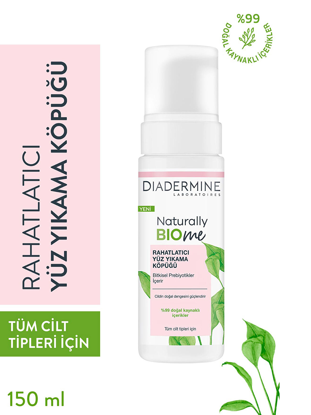 Diadermine Naturally Bio Me Rahatlatıcı Yüz Yıkama Köpüğü Diadermine Naturally Bio Me Rahatlatıcı Yüz Yıkama Köpüğü