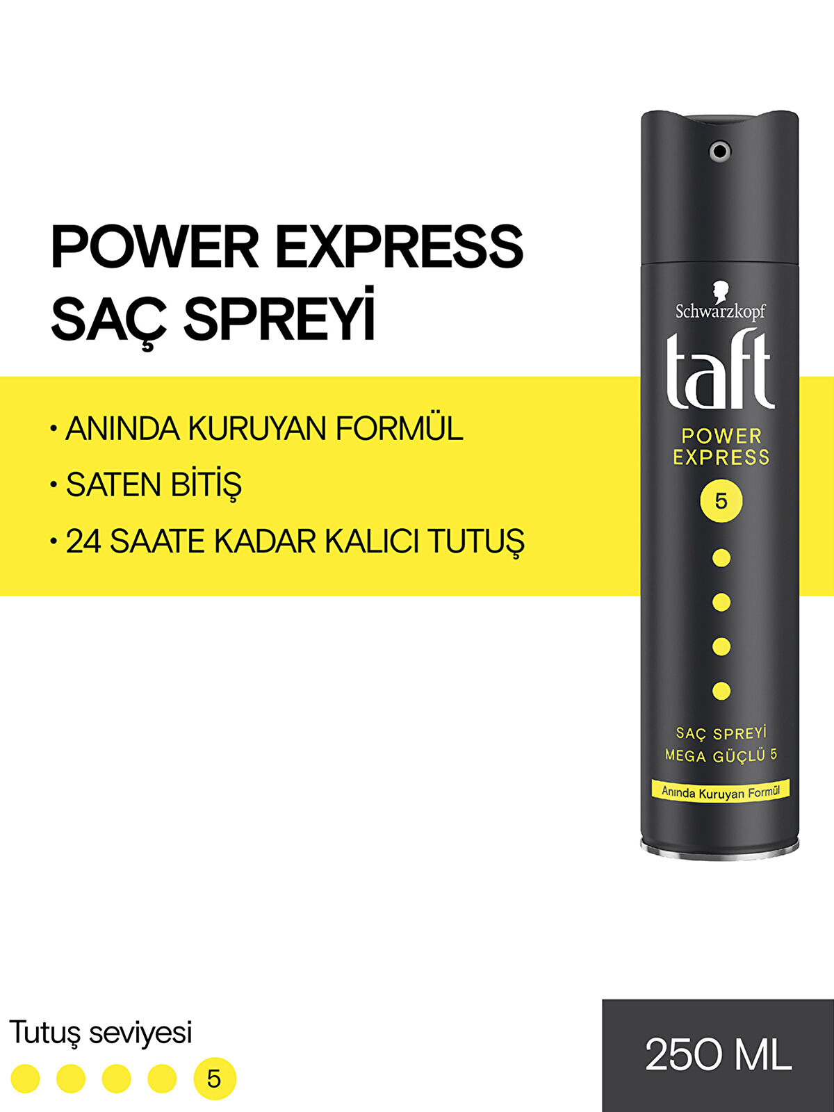 Taft Power Express Sprey 250 Ml Taft Power Express Sprey 250 Ml