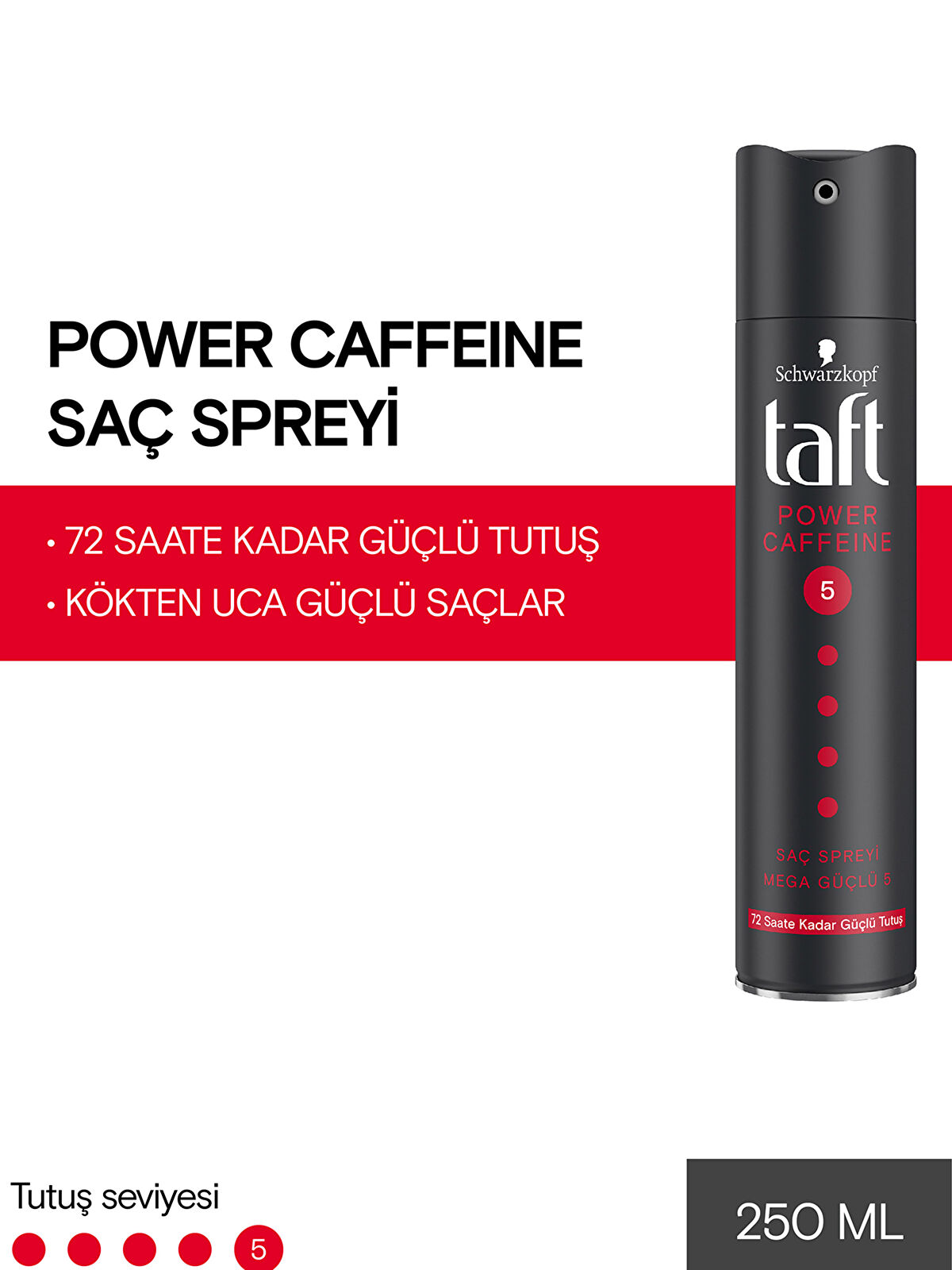 Taft Power Kafein Sprey 250 Ml Taft Power Kafein Sprey 250 Ml