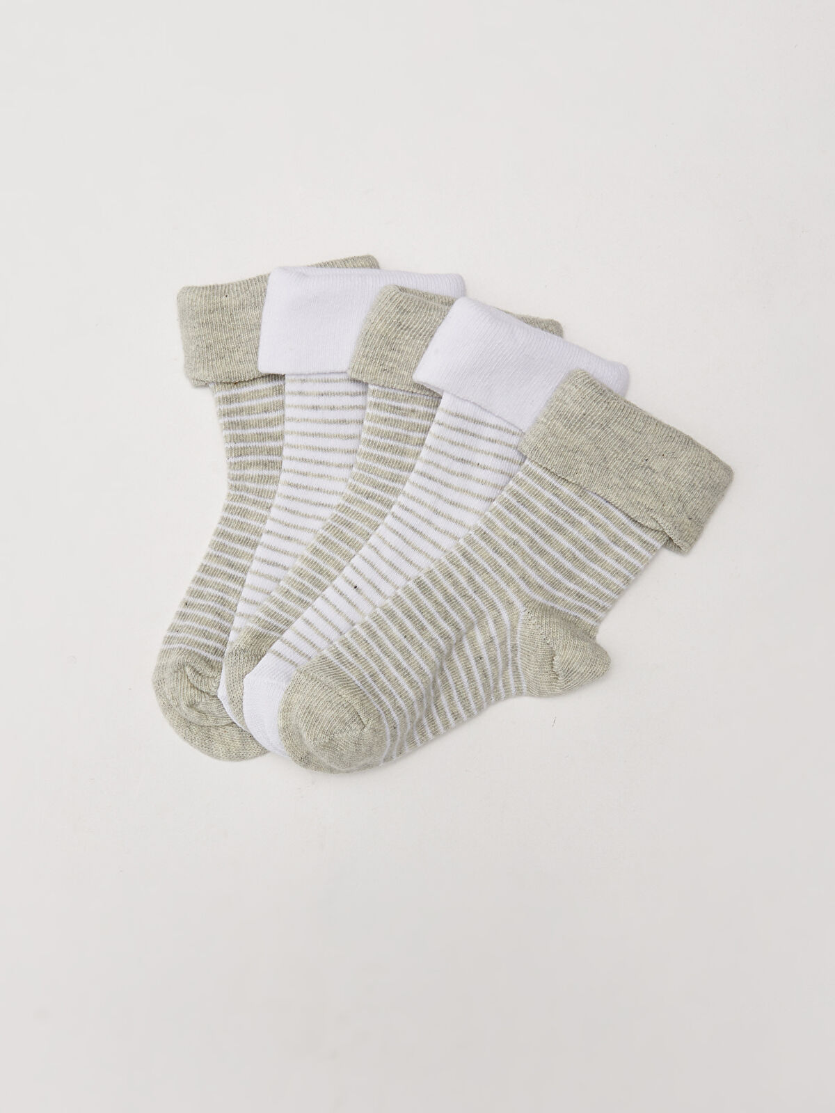 Çizgili Erkek Bebek Soket Çorap 5'li