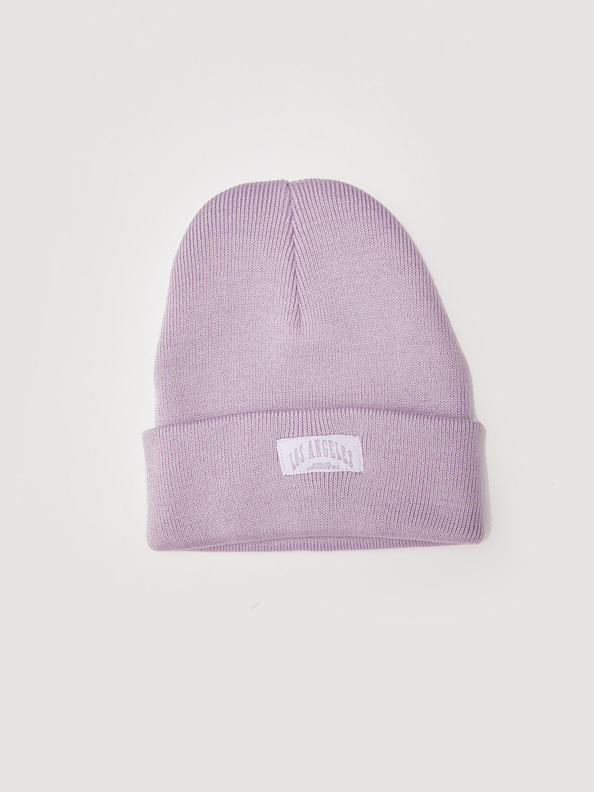 Etiket Baskılı Kız Çocuk Triko Bere