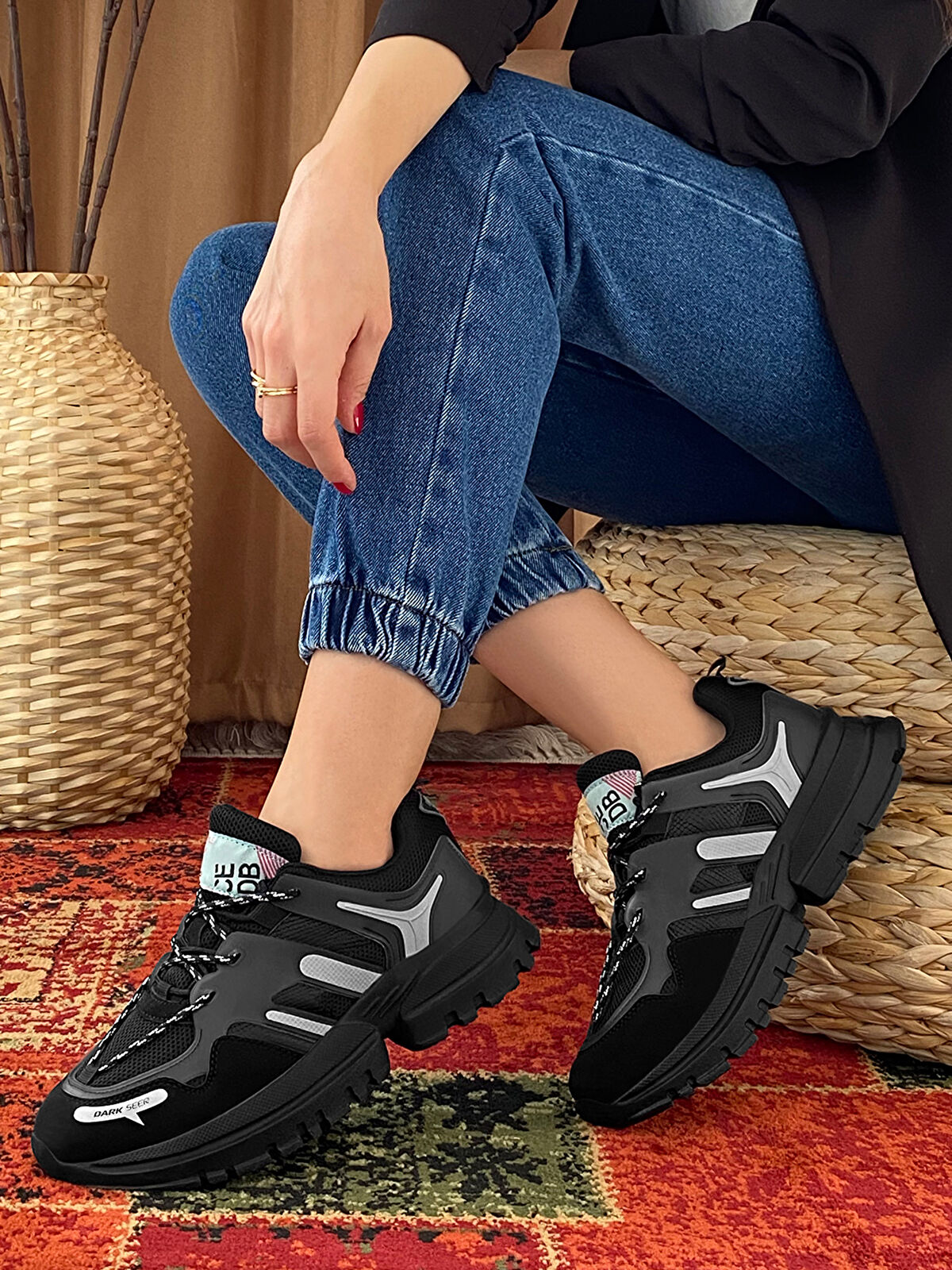 Dark Seer Bağcıklı Kalın Tabanlı Kadın Spor Ayakkabı