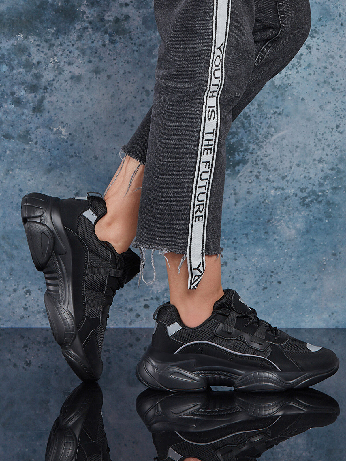 Dark Seer Bağcıklı Kalın Tabanlı Kadın Spor Ayakkabı