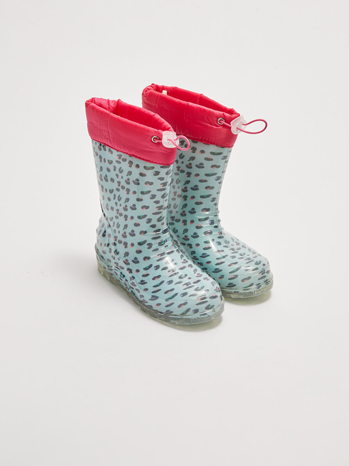 Baskılı Elastik Bağcıklı Kız Çocuk Yağmur Botu